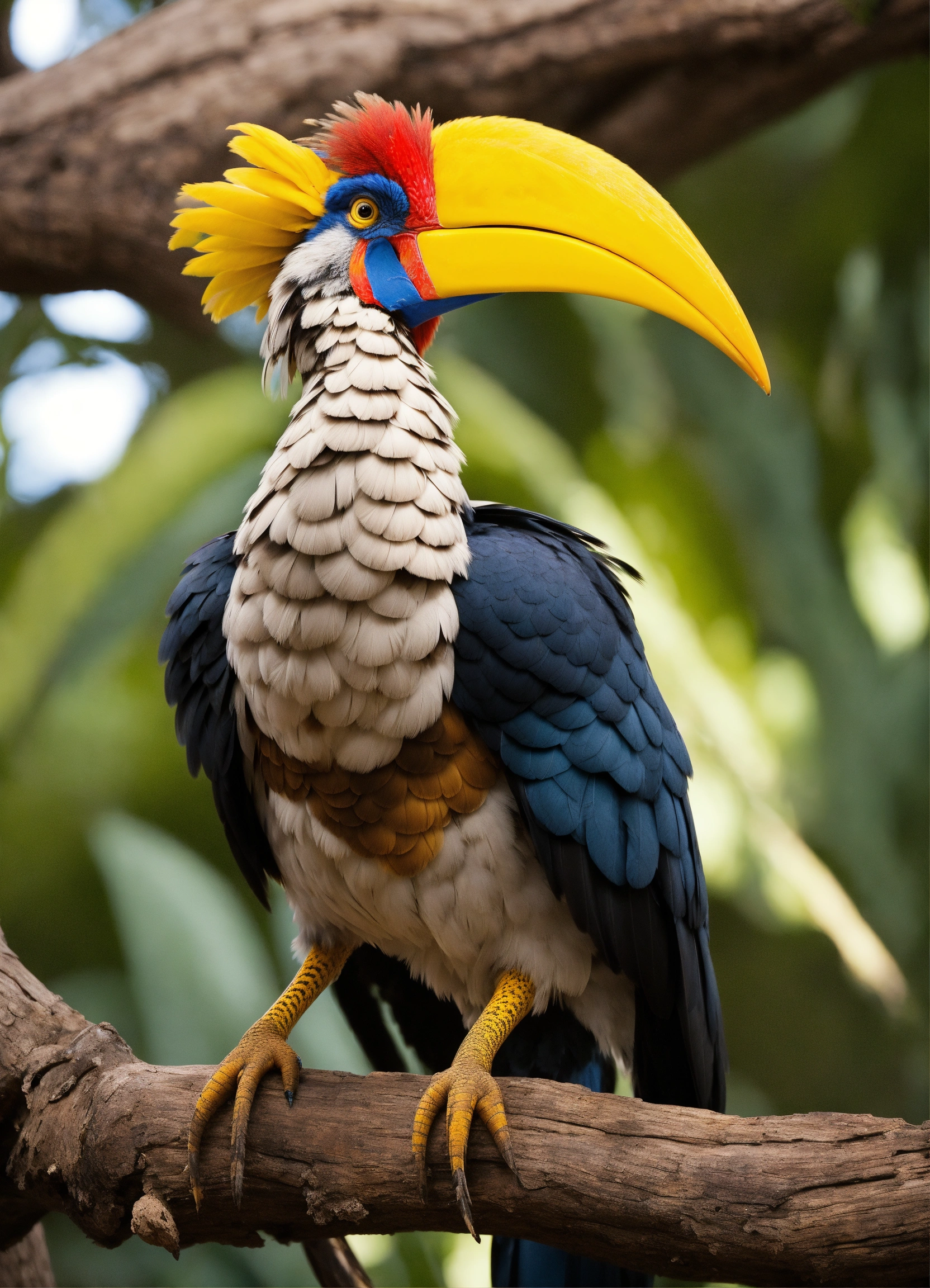 Lexica - Zazu yellow-billed hornbill, big-tailed bird, from Disney's ...