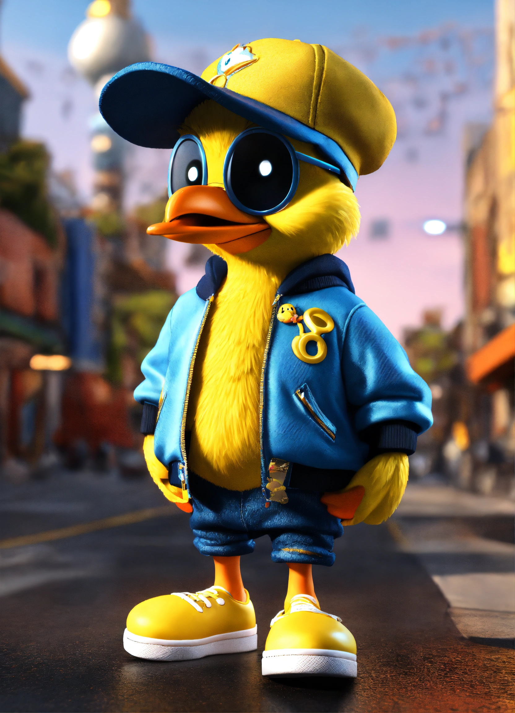 Lexica - 3D model of the iconic cartoon character Tweety Bird, dressed ...