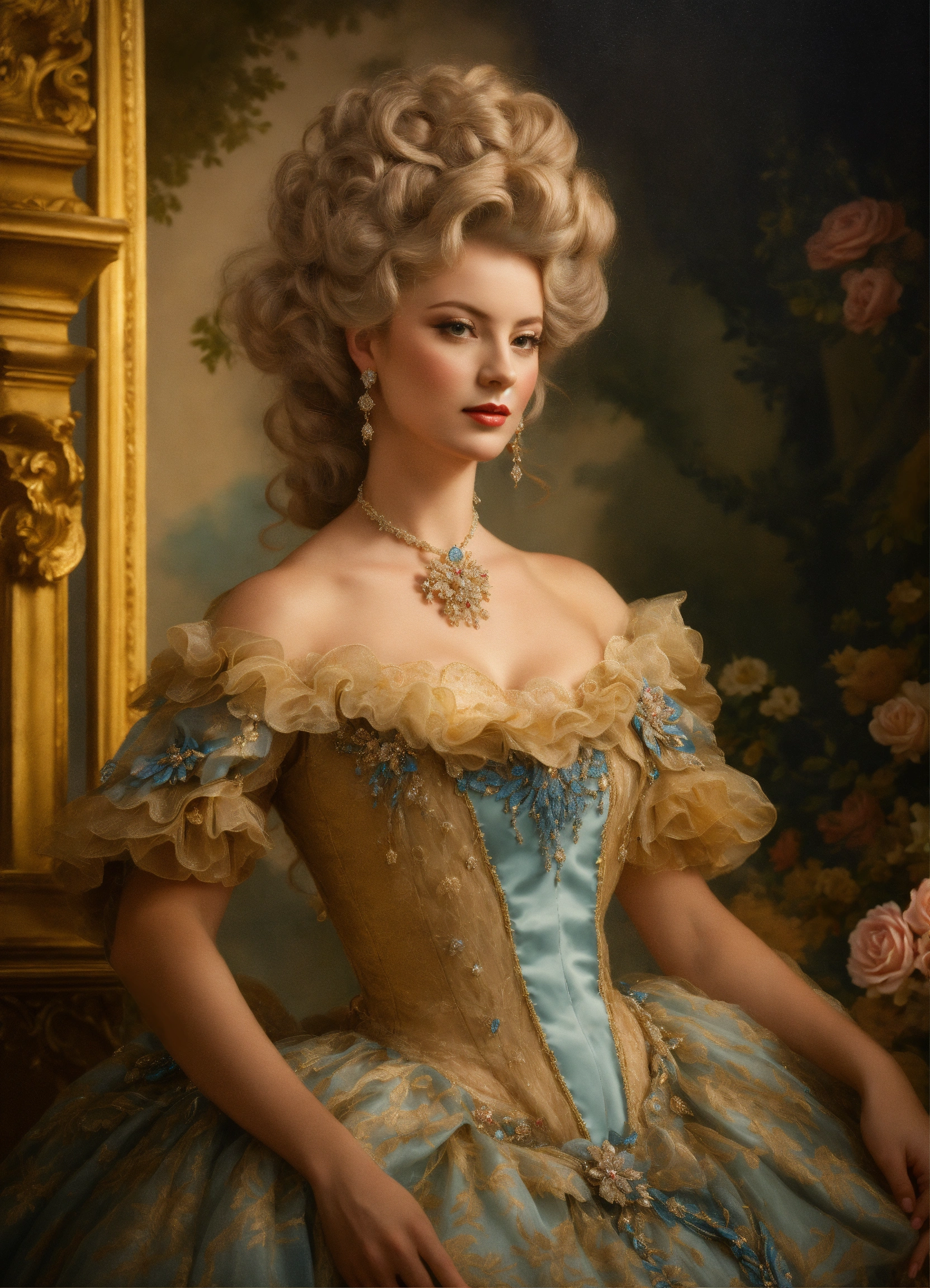 Lexica - "Rococo Cinderella as glamorous opera star", elaborate gown ...