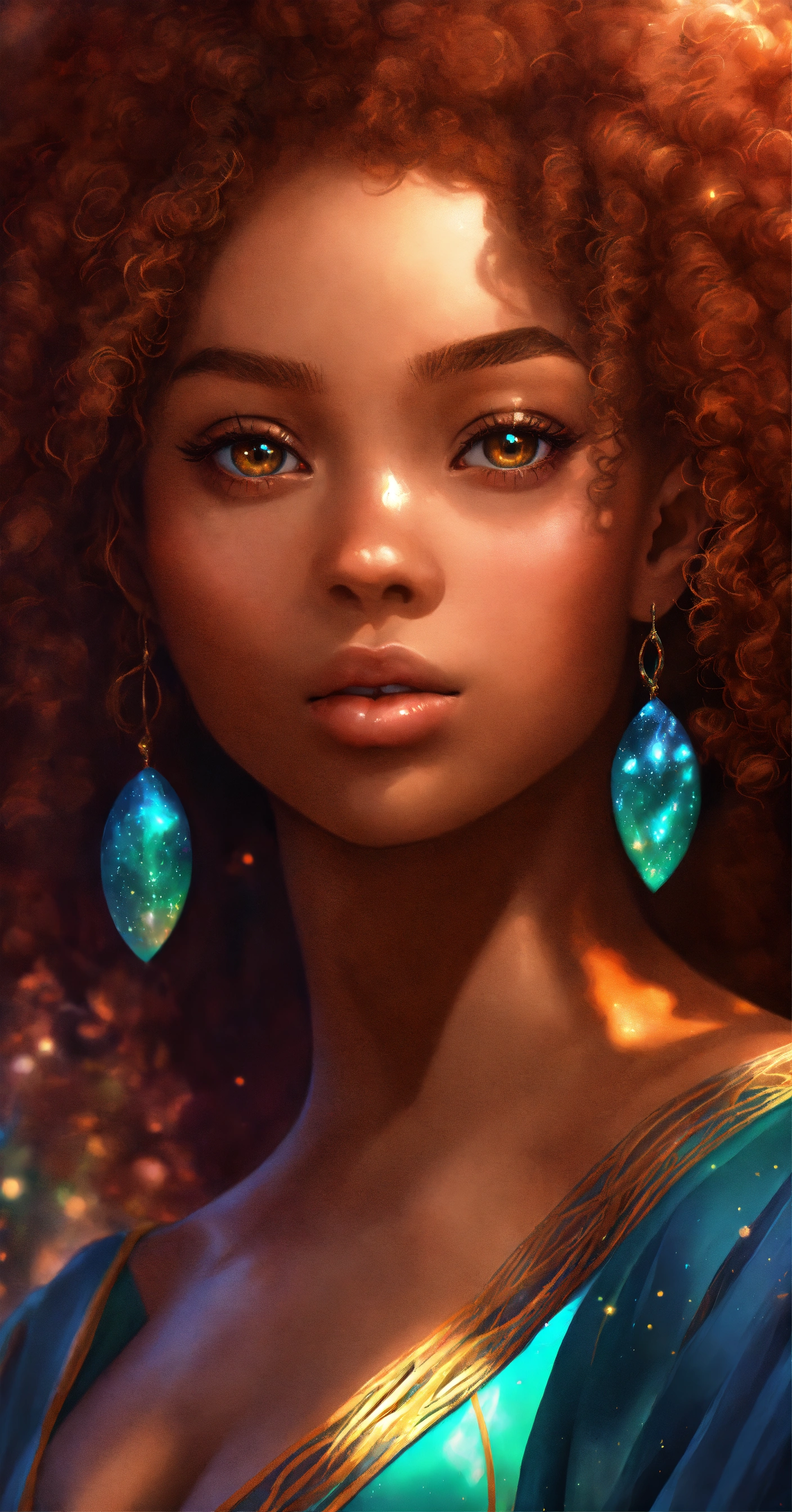 Lexica - Cute waifu, enigmatic Nubian goddess, afro-futurism, big amber ...