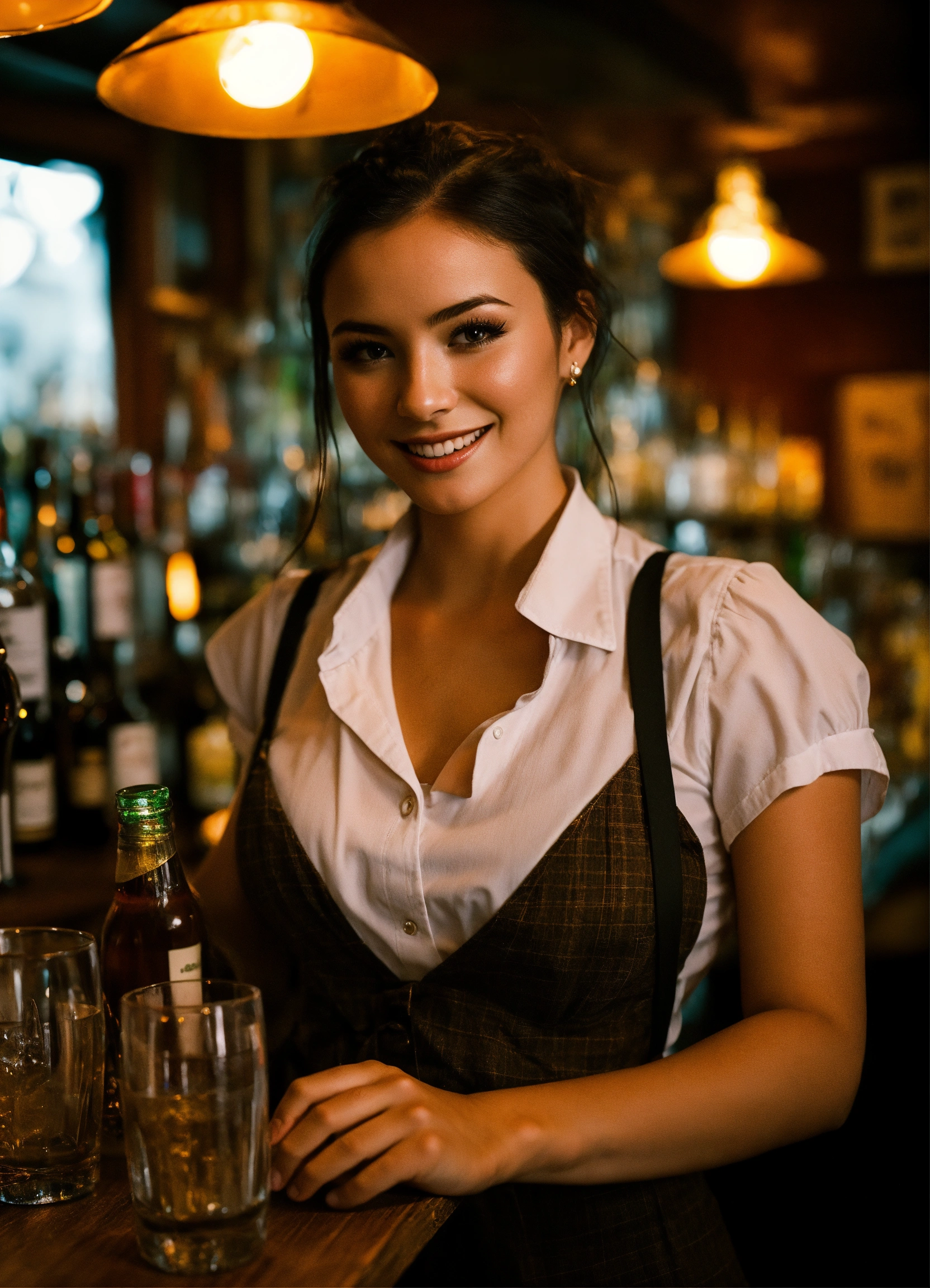 Lexica - Girl bartender in tavern