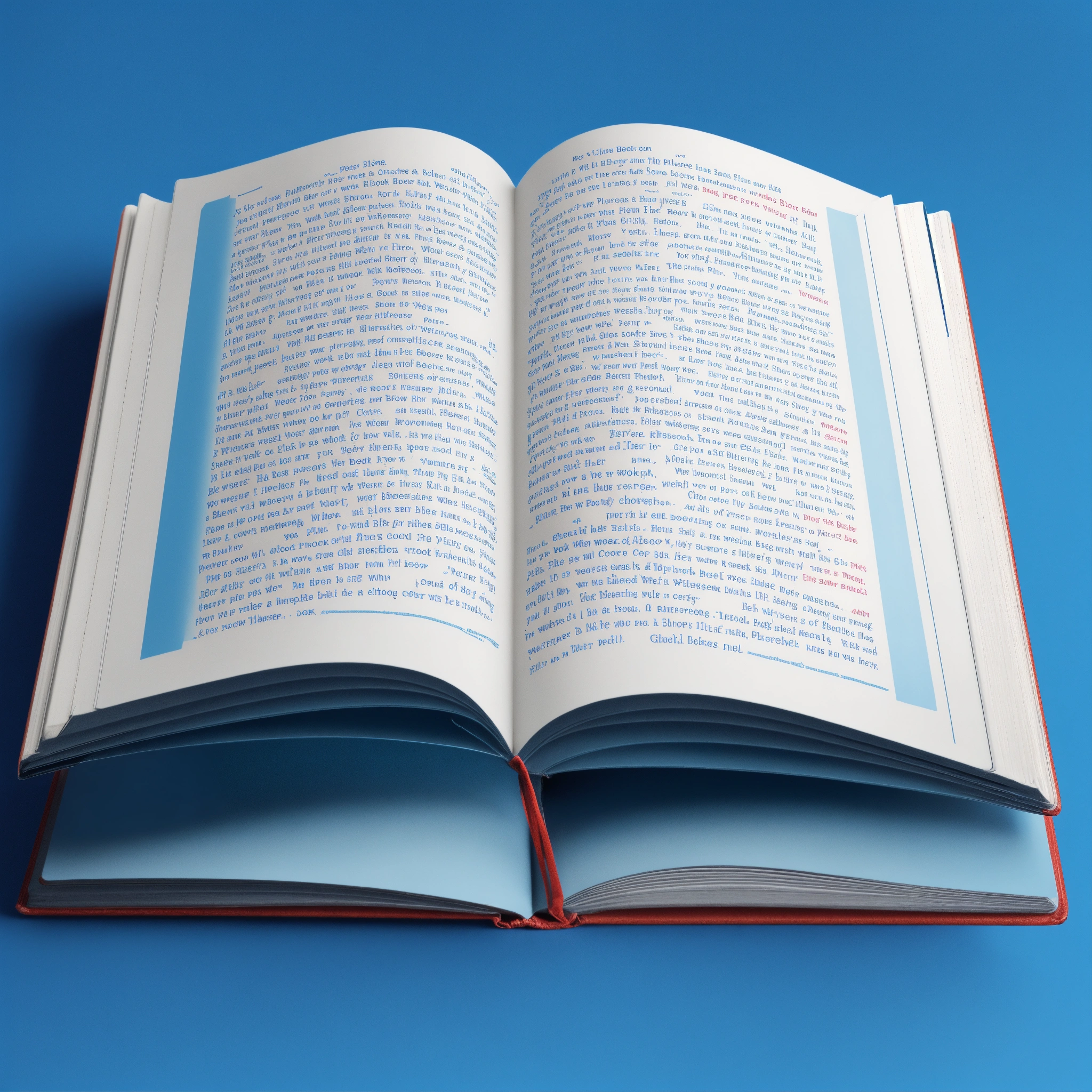 Lexica - A plain blue cartoon book containing quotes on a plain blurred ...