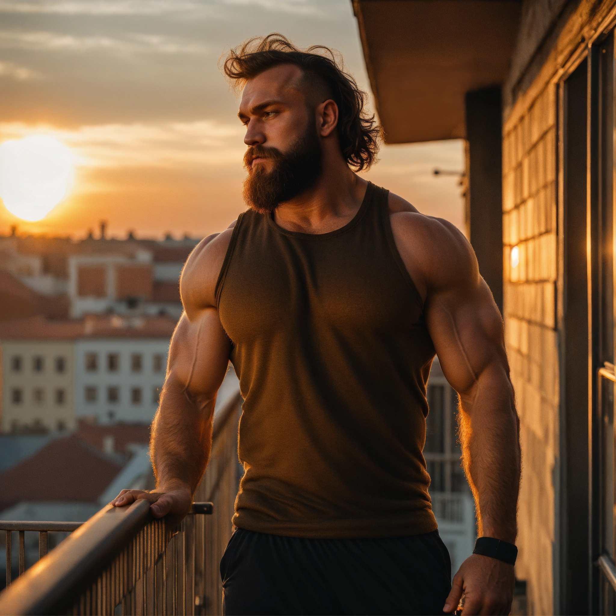 Lexica - 30-year-old hairy Russian man with big muscles, big ...