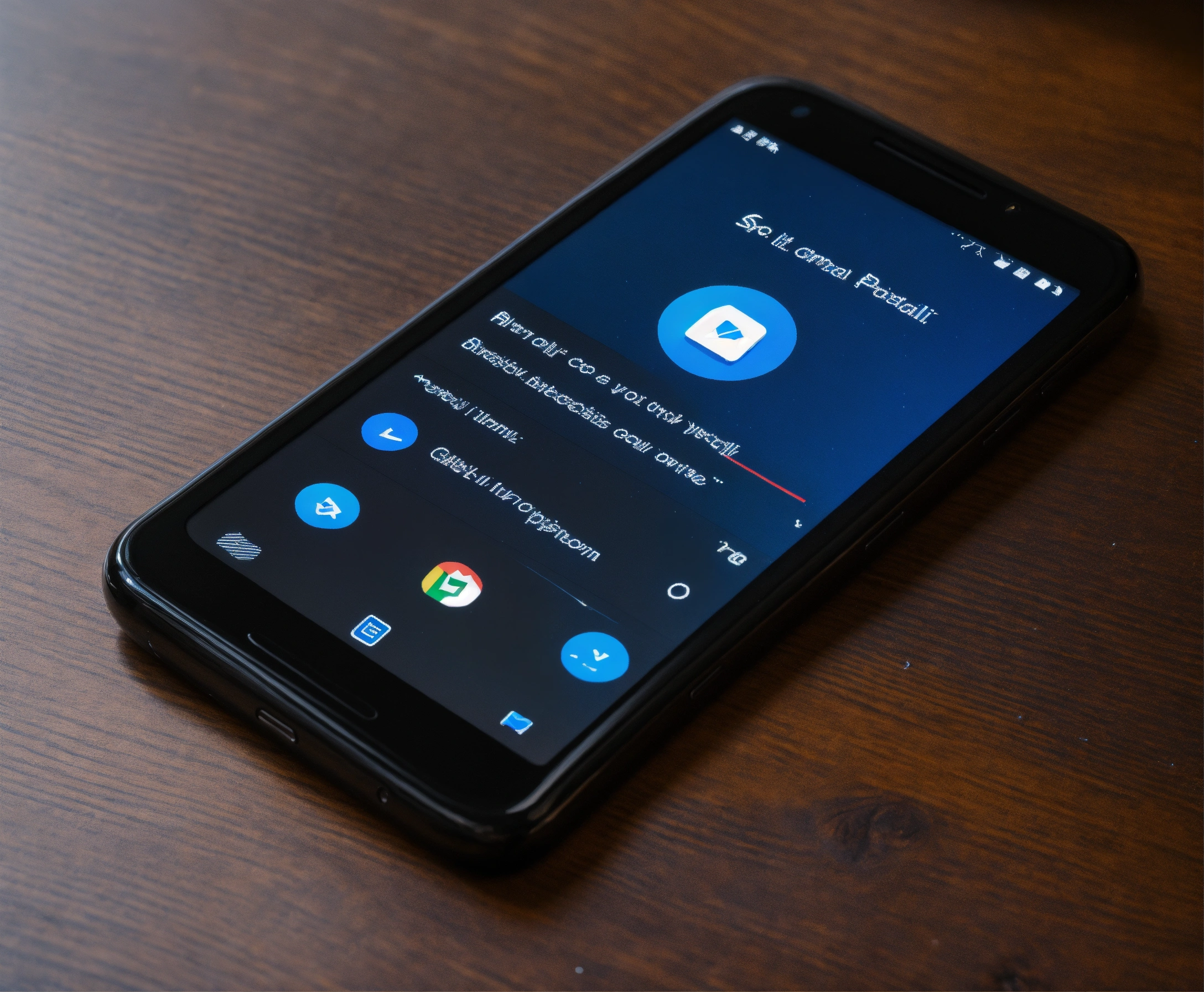 Lexica - Gmail ux/ui black blue phone