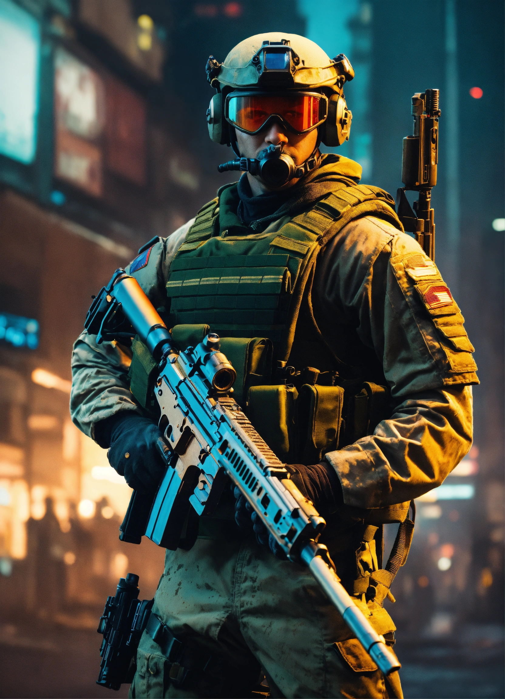 Lexica - USA marine soldier from the cyberpunk apocalypse fully ...