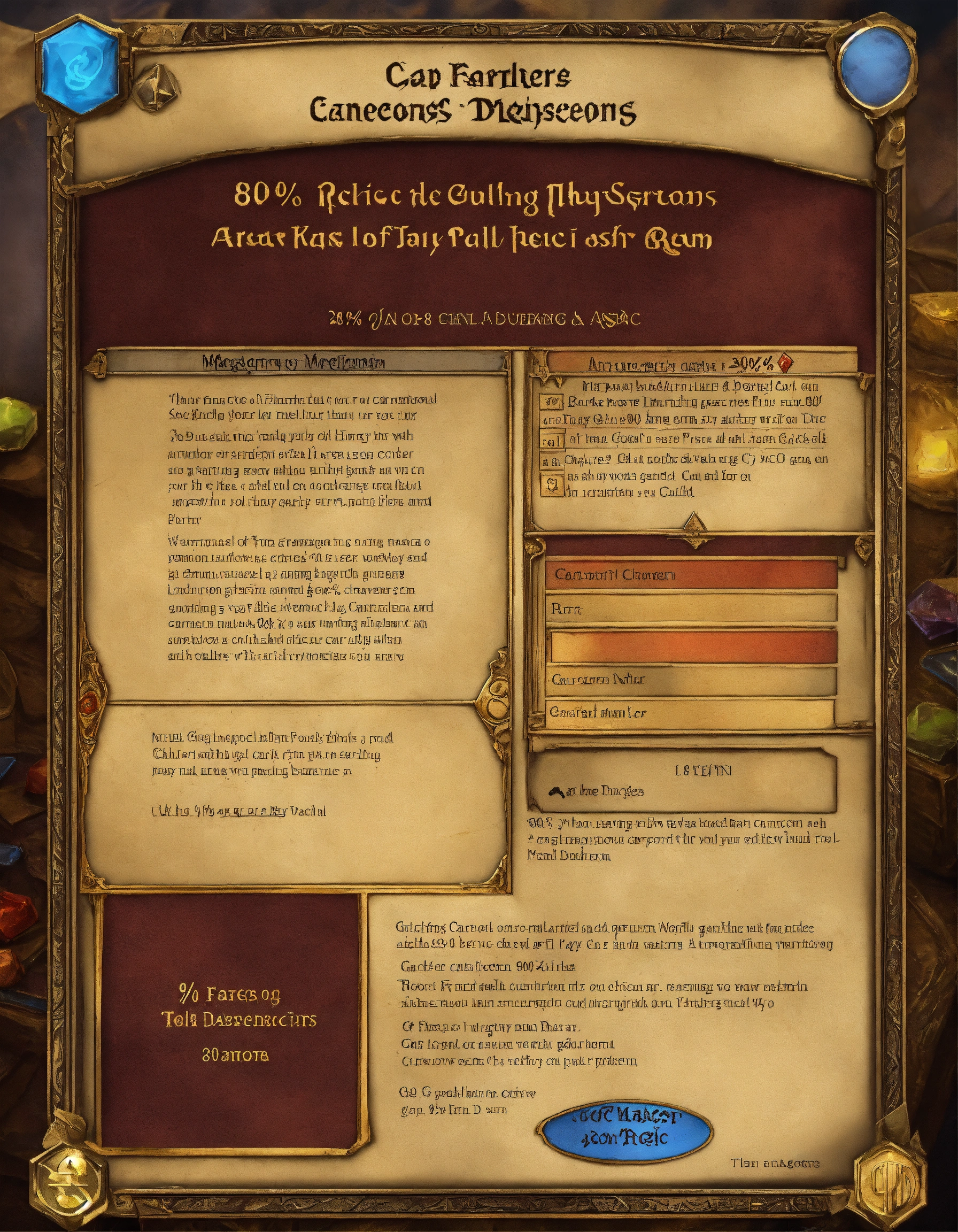 Lexica - RPG item card template, fantasy, magic, gold, magic the ...