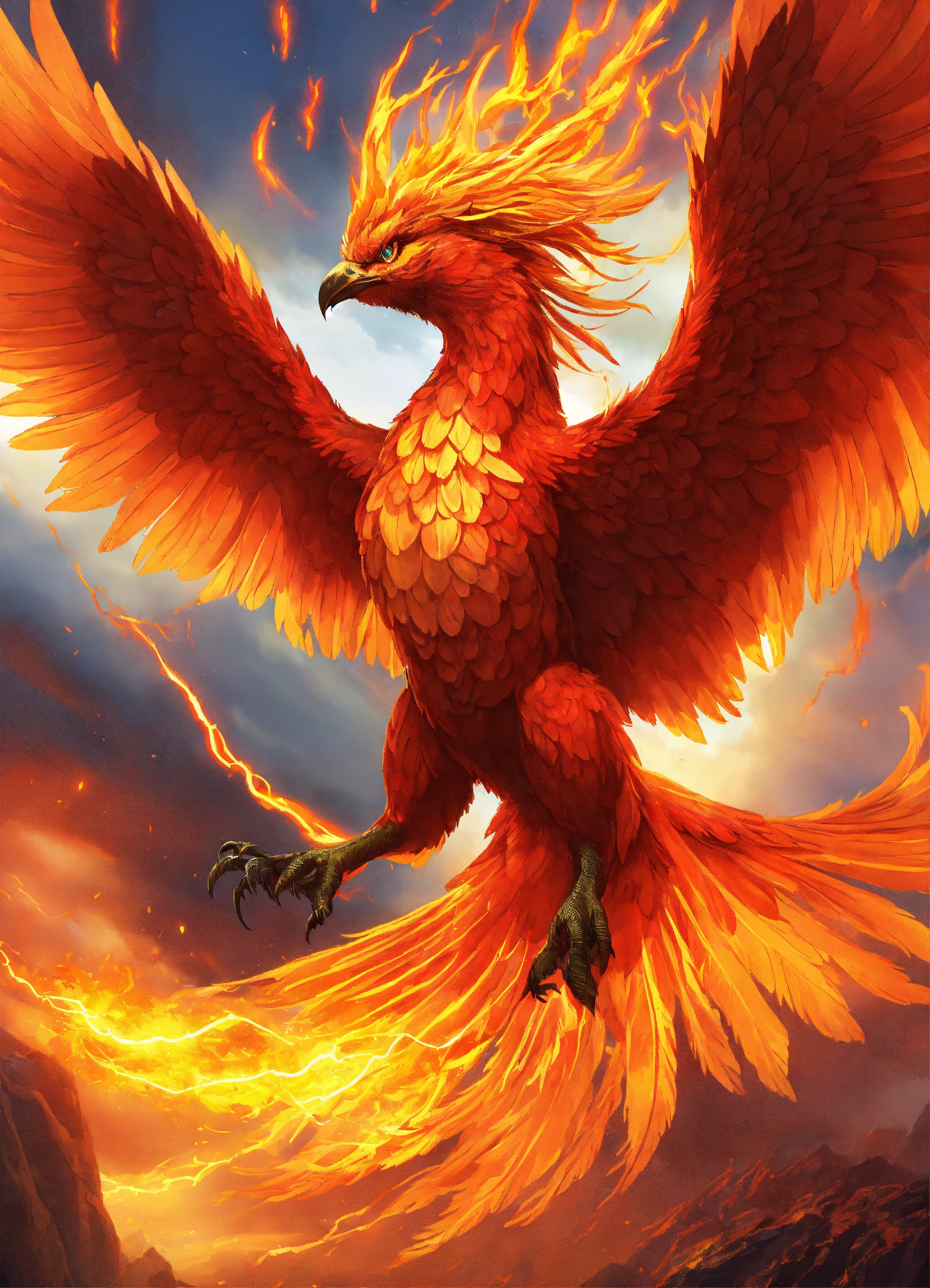 Lexica - Pyrothunder Stormphoenix NFT Within the tempestuous skies of ...