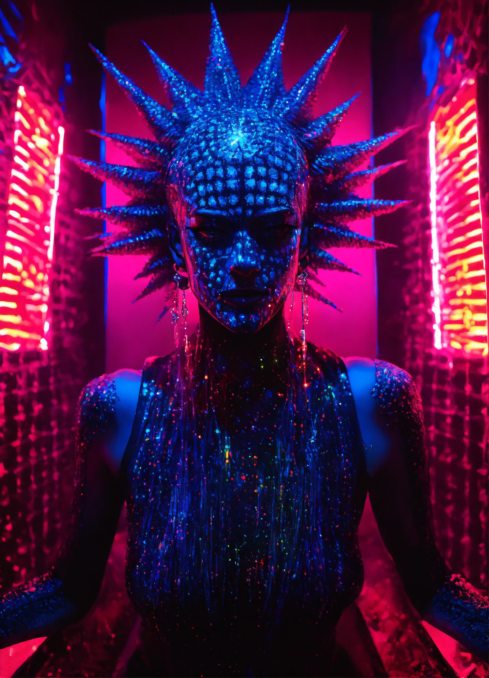 Lexica - Ultra realistic Pinhead in a diamond neon black light DMT ...