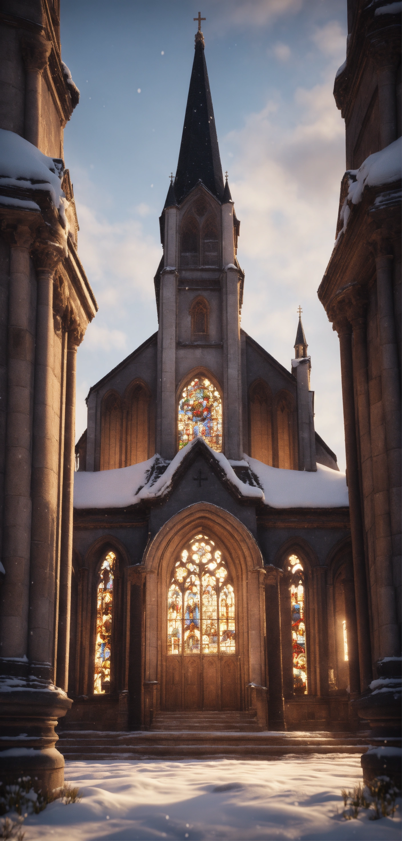 Lexica - A single tower french gothic church of the 13th century, with ...