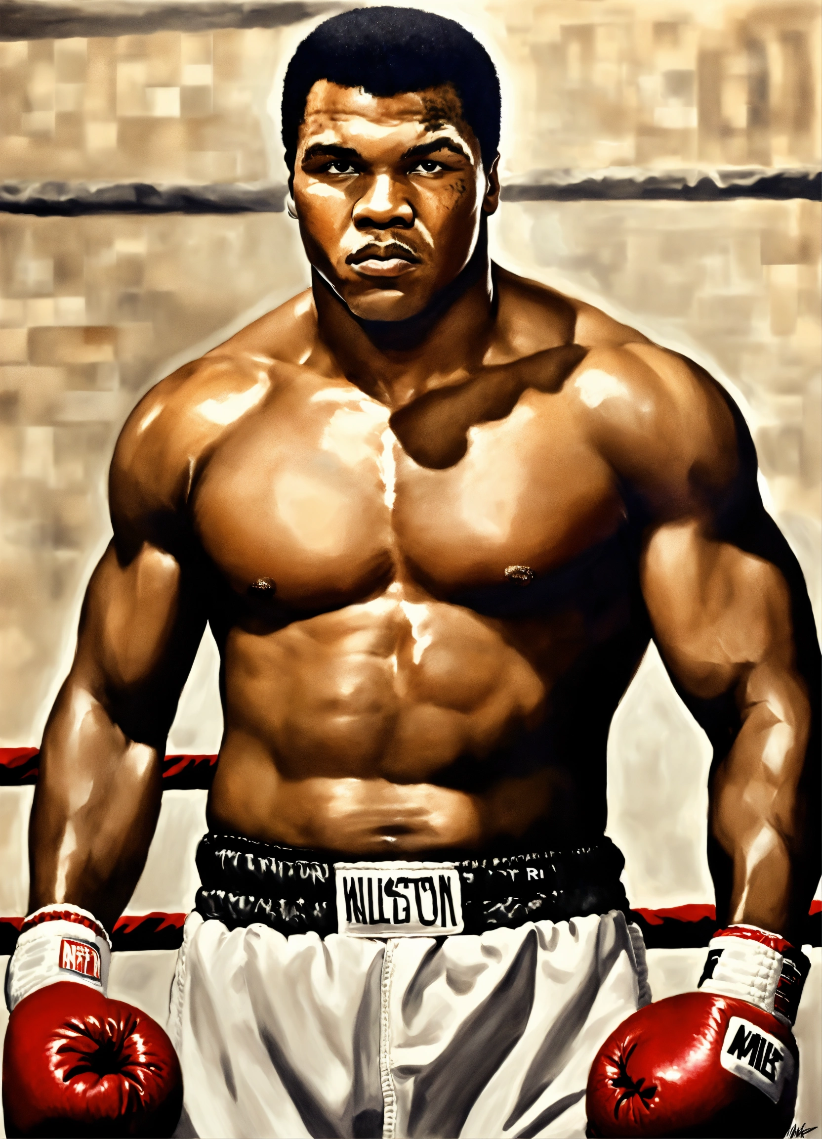 Lexica - Drawing high Ultra define Muhammad Ali, with ultra define Mike ...