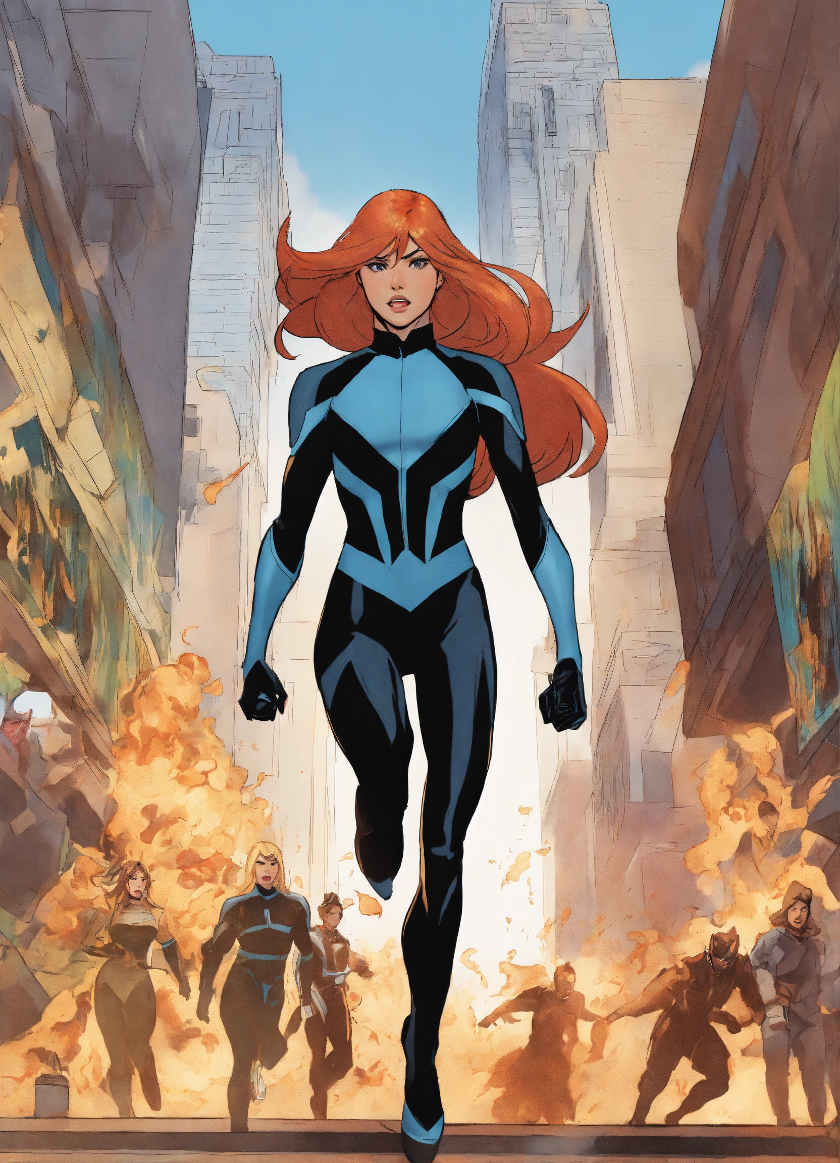 Lexica - Marvel Auran girl from inhumans tv show animated in action ...