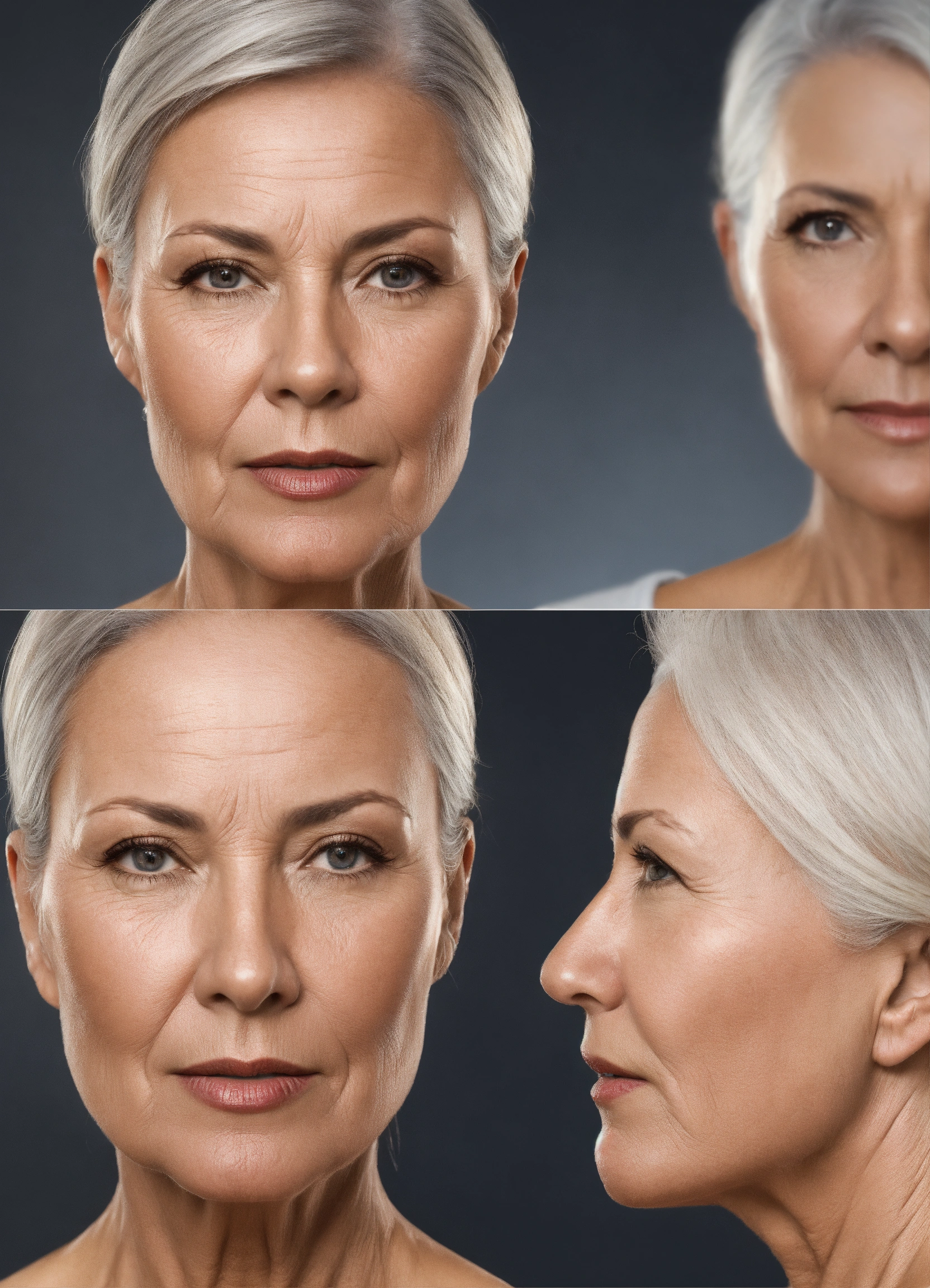Lexica - Perioral aging,middle aged women,cyber realistic