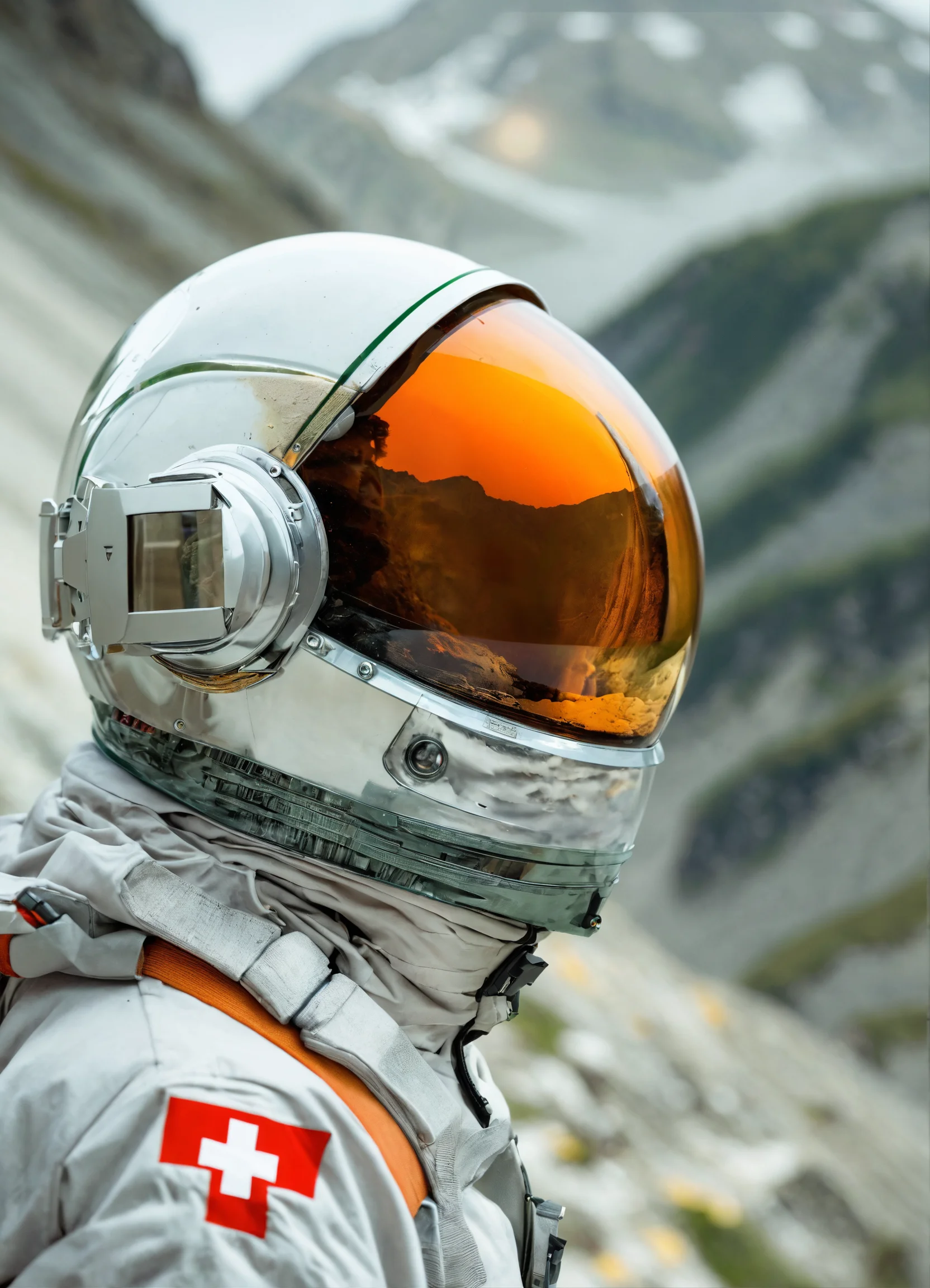 Lexica - Hiking. Transparent glass Helmet. Man on the moon . Cyborg ...