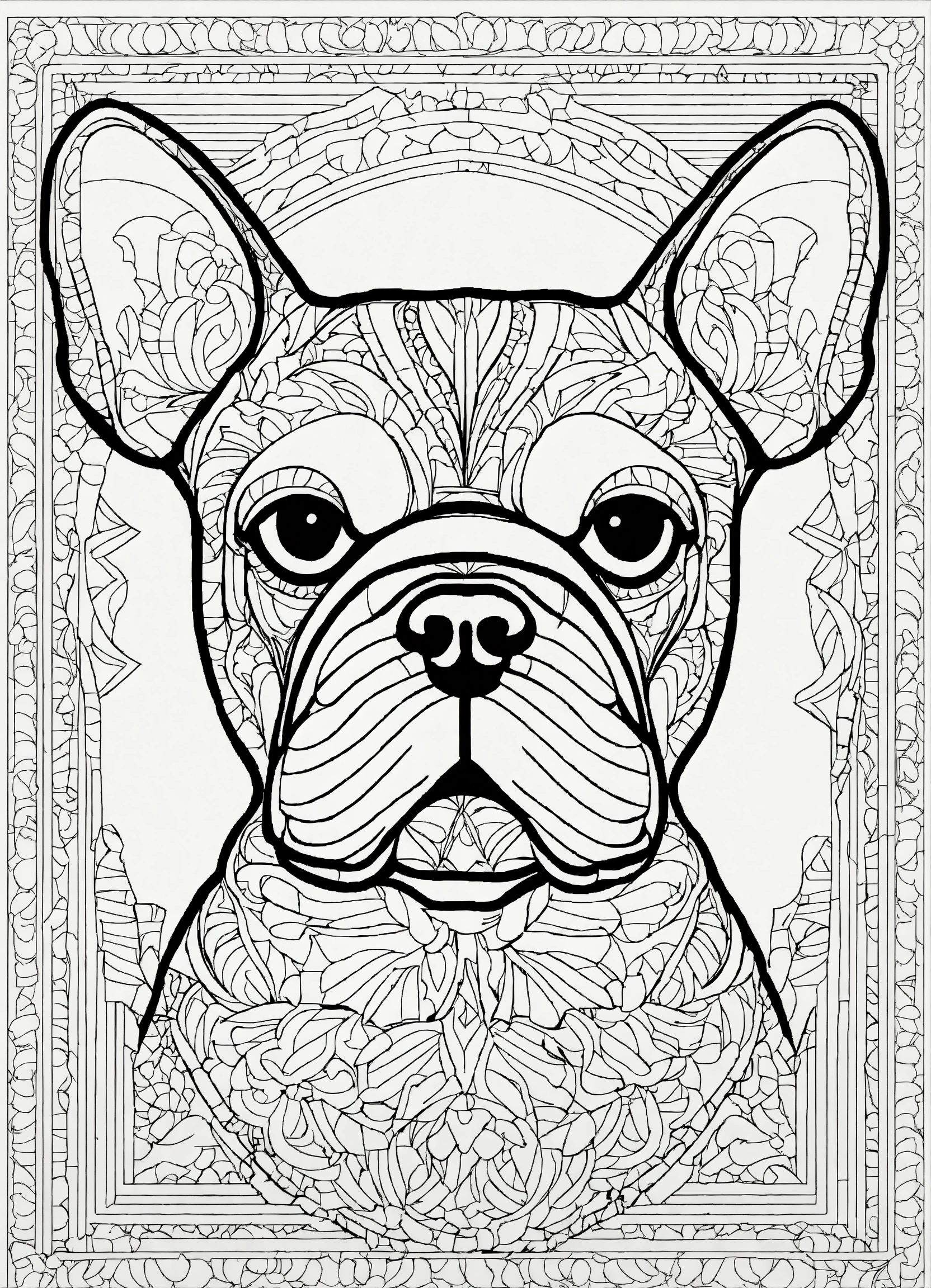 Lexica - Coloring page for adults, bold lines, dark lines, mandala ...