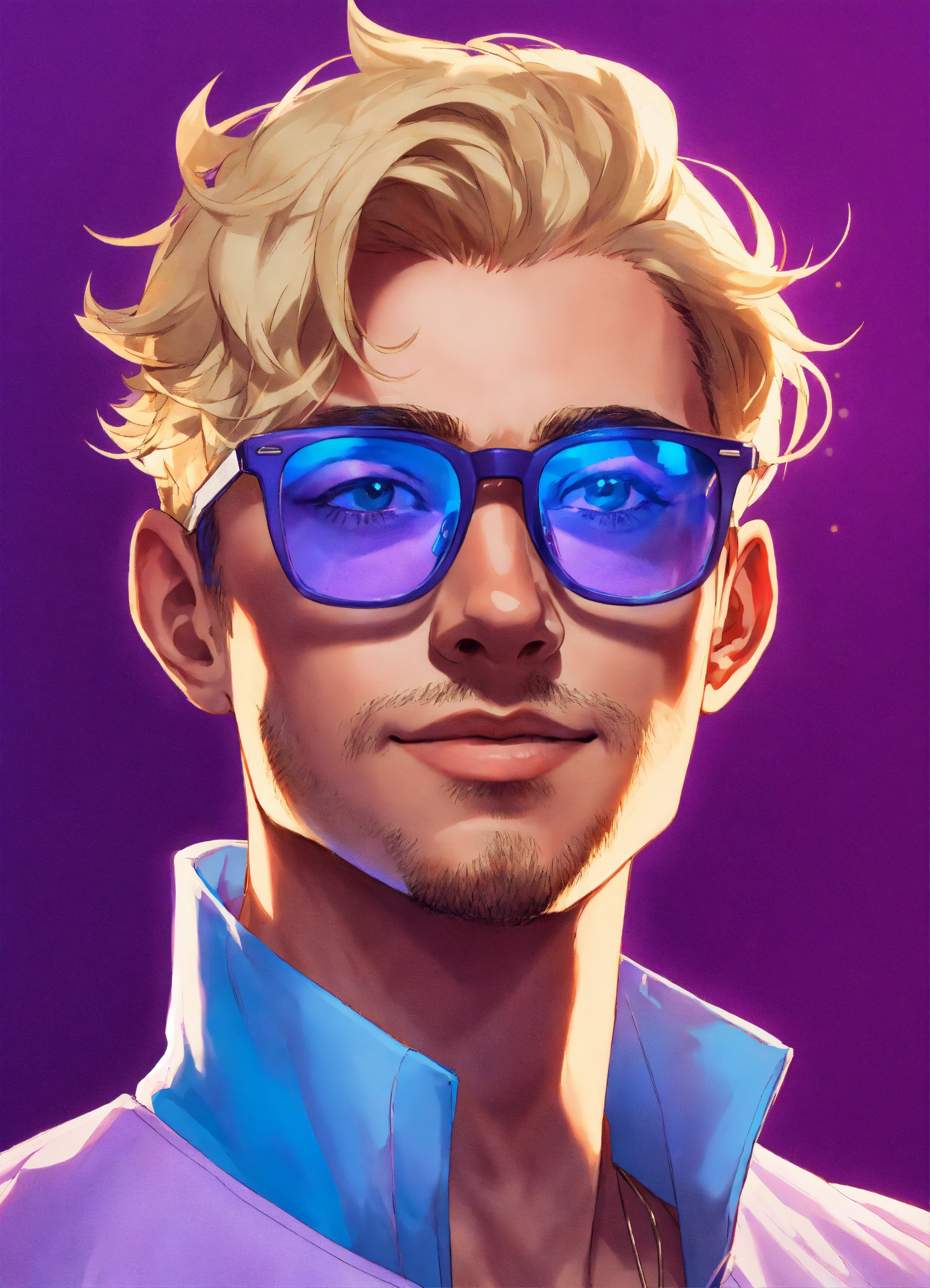 Lexica A Male Gaming Streamer Blonde Hair Clean Shaved Short Wavy