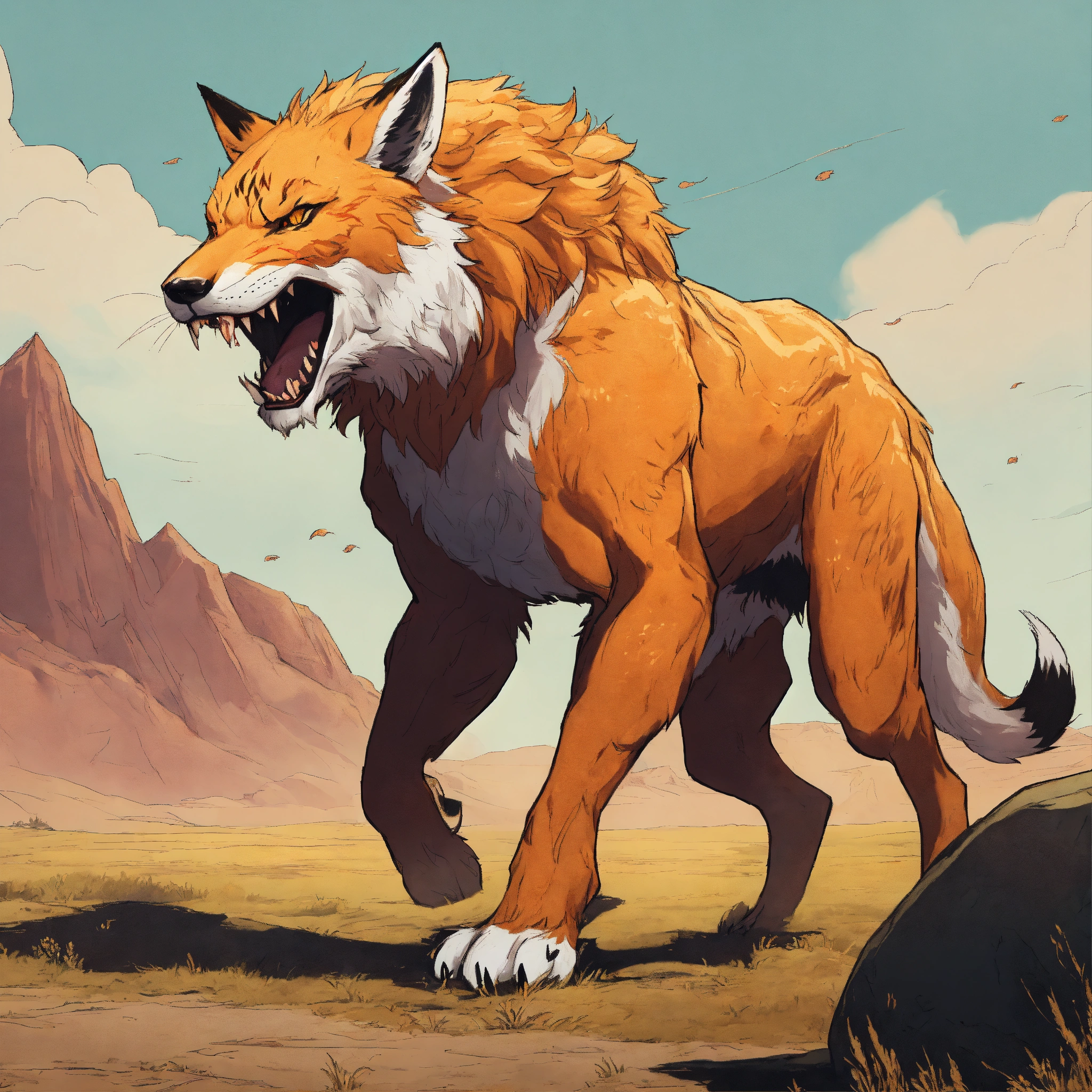 Lexica - A fantasy monster that roams the plains, looks like a fox ...