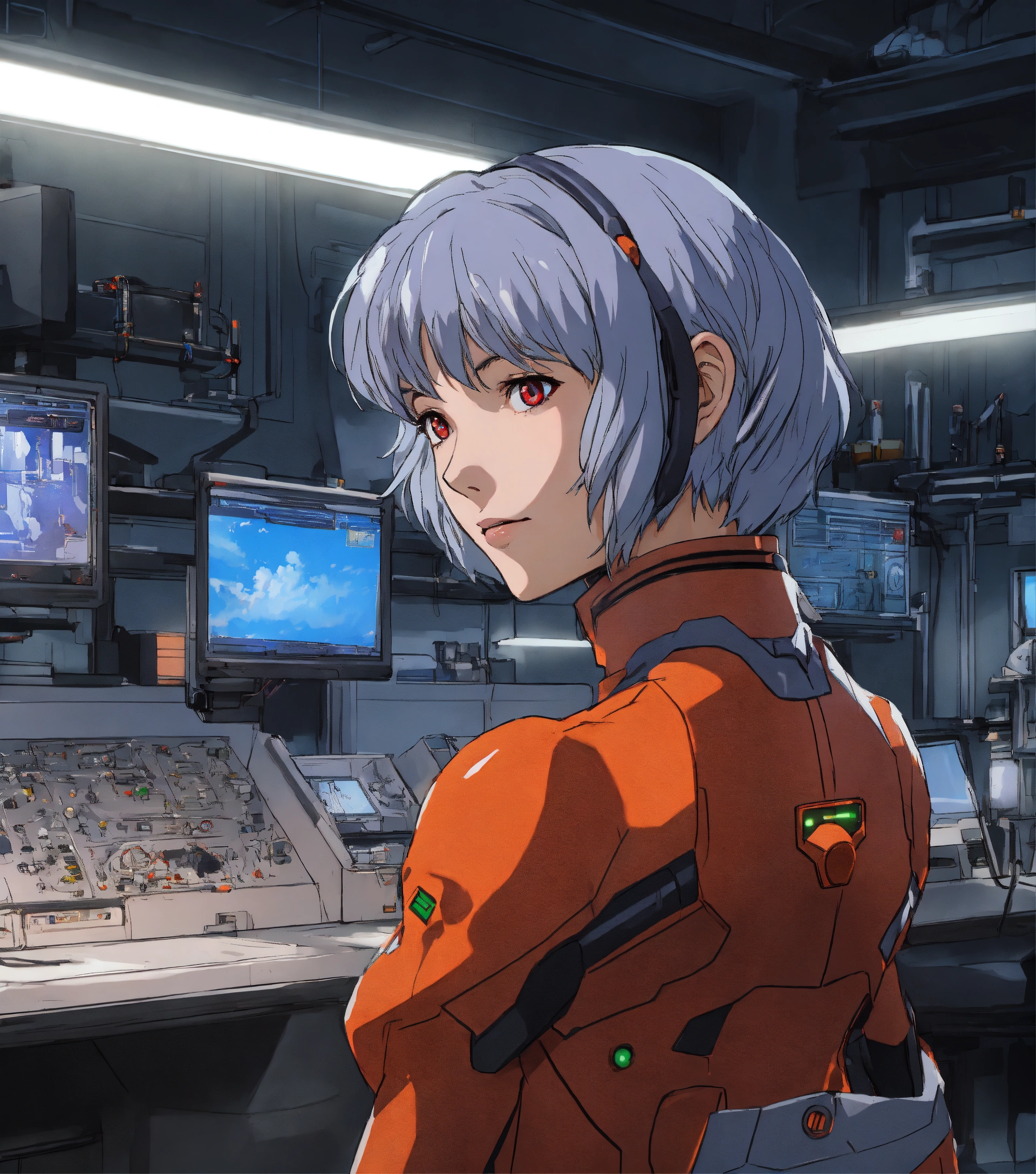 Lexica - Portrait of rei ayanami from neon genesis evangelion, inside ...