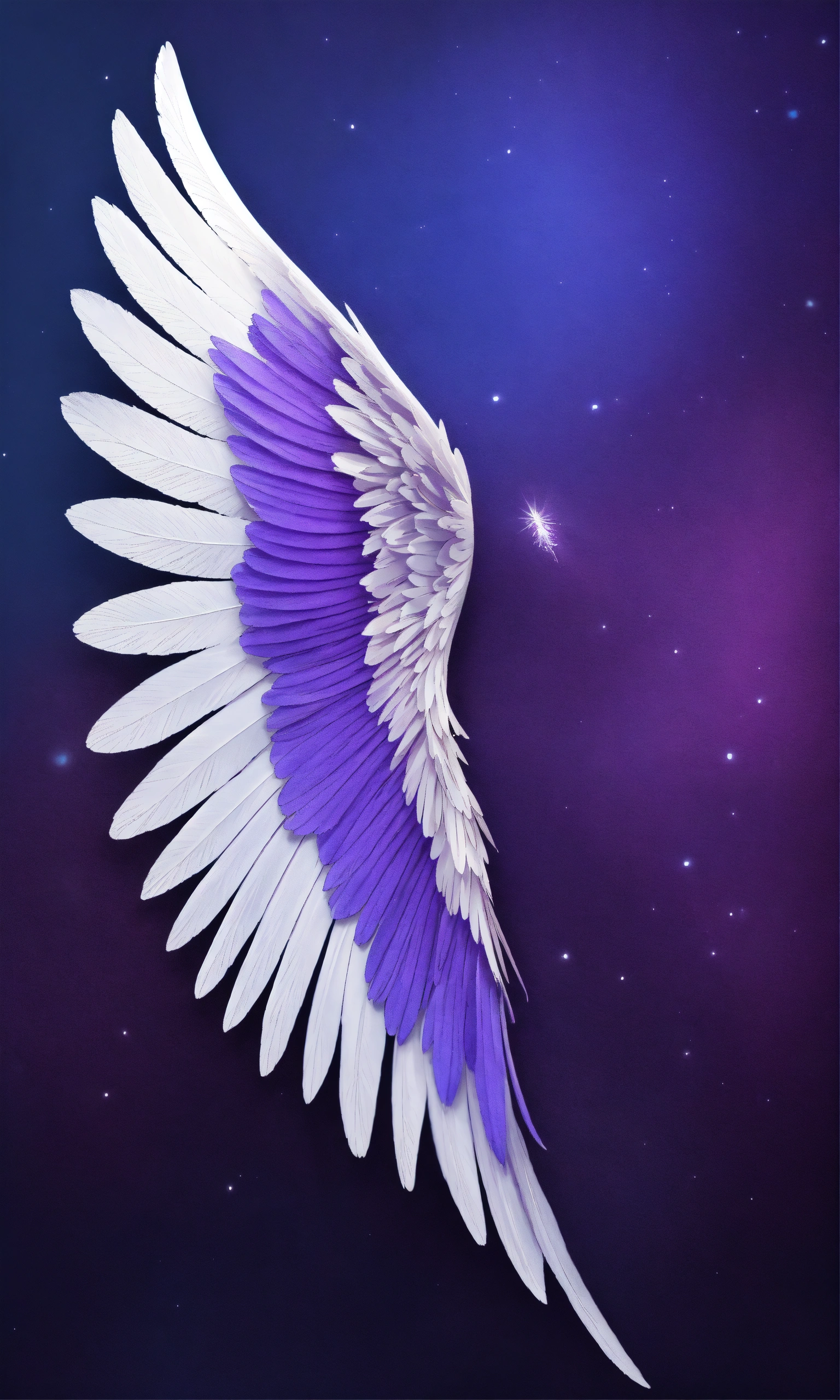 Lexica - Beautiful and perfect small angel wings of violet color with ...