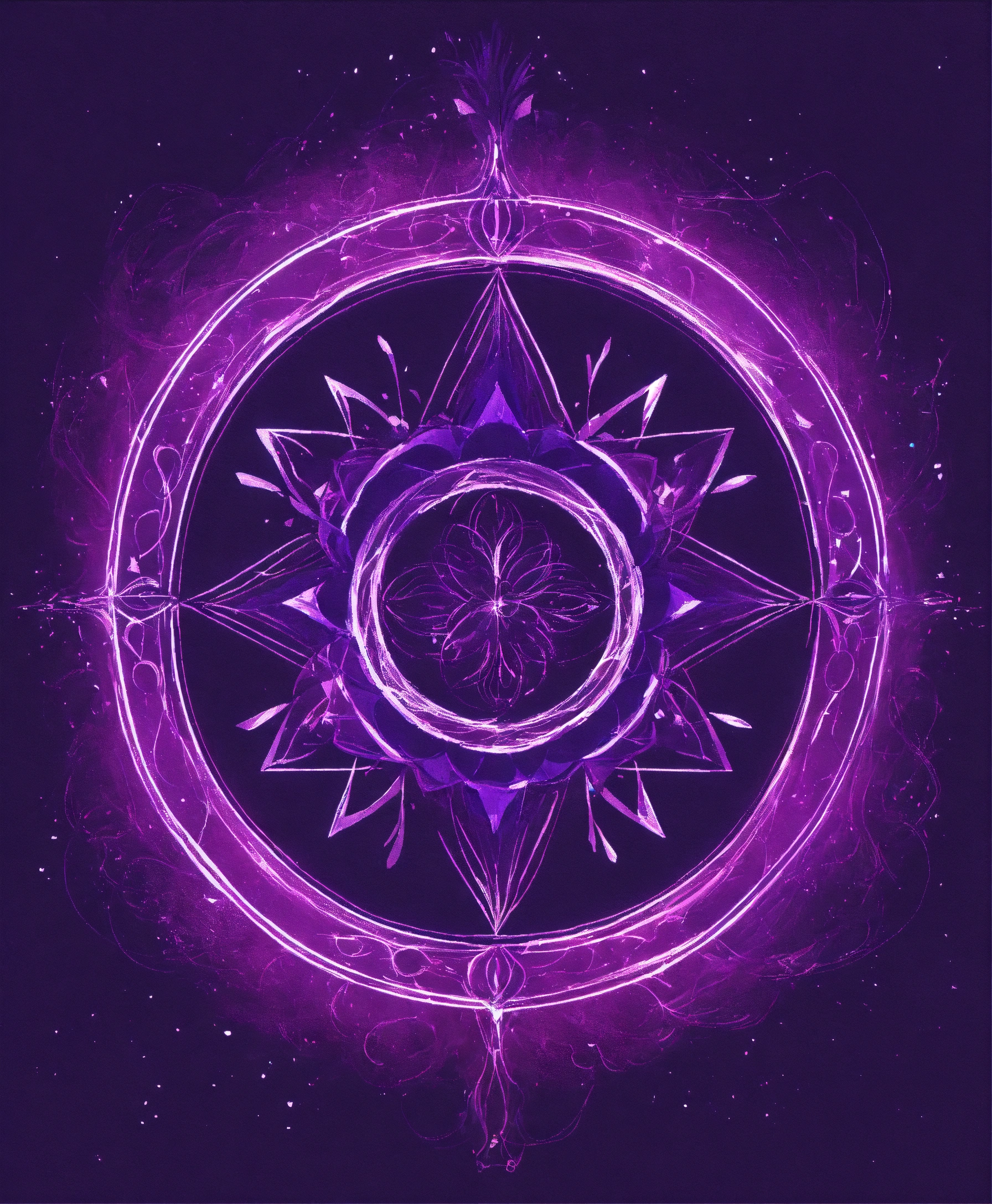Lexica - Perfect drawing of a magical circle violet symbol with few ...