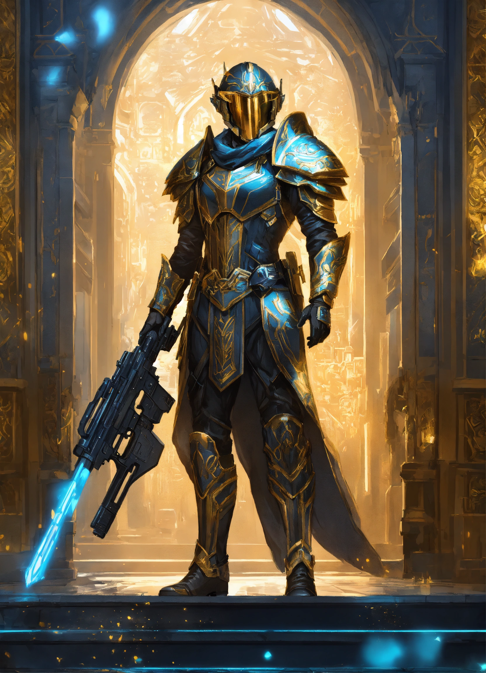 Lexica - Epic drawing of a full body of a high elf sci fi soldier ...