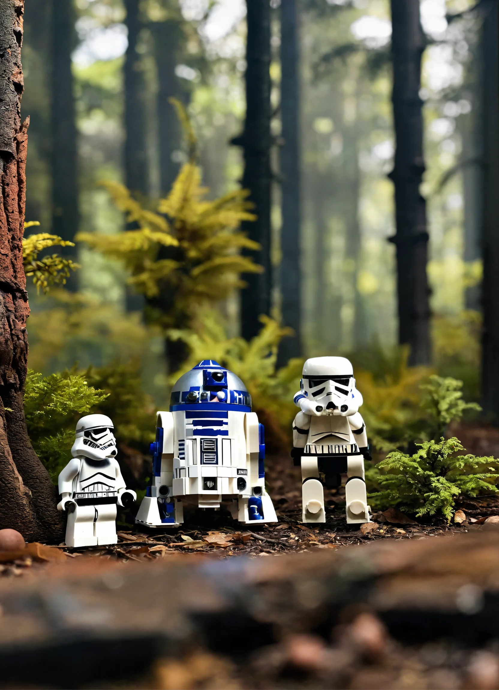 Lexica - ((LEGO)) Star Wars set of a cute plastic R2-D2 standing next ...