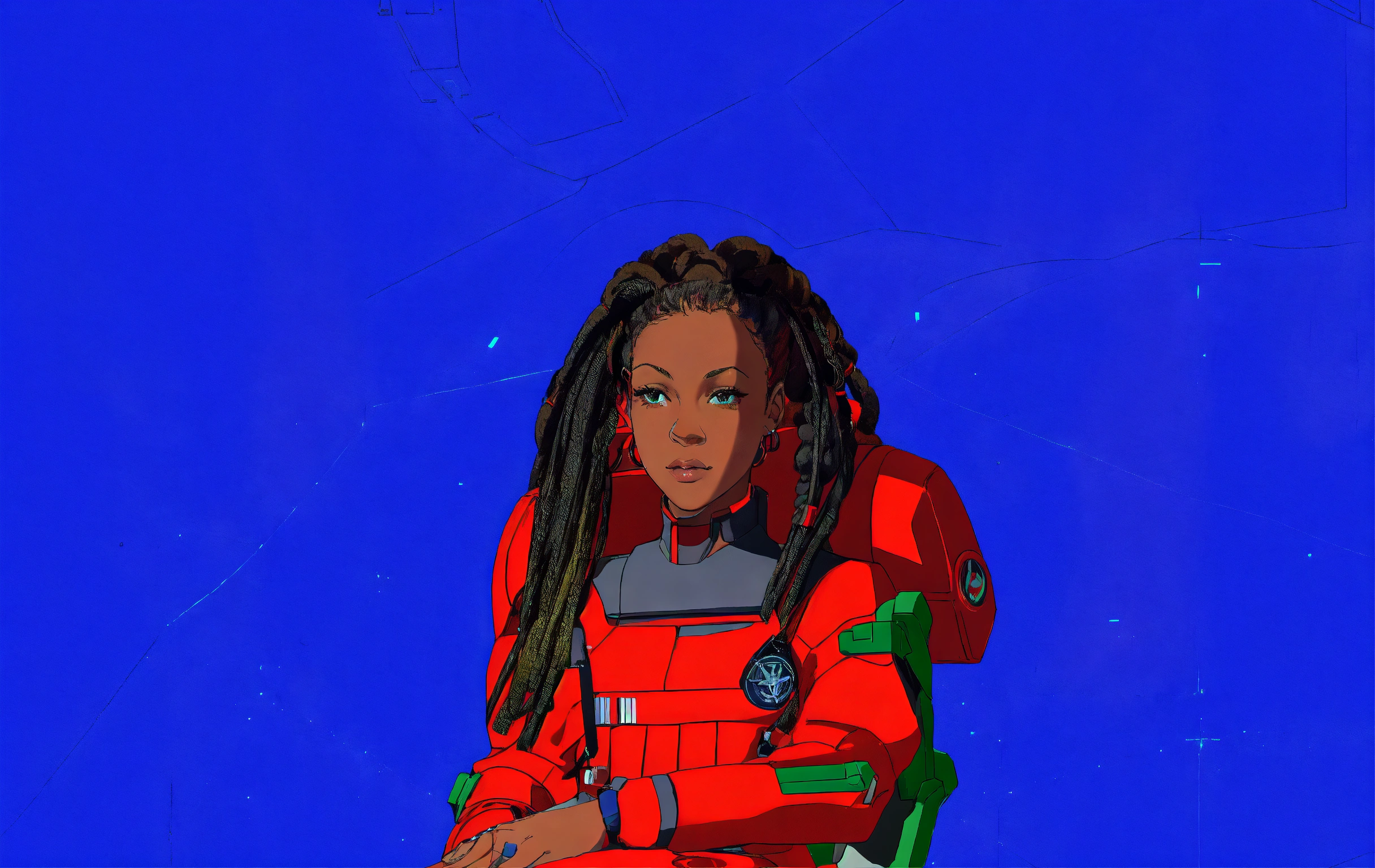 Lexica - Full body view of a black female with dread locks as a ...