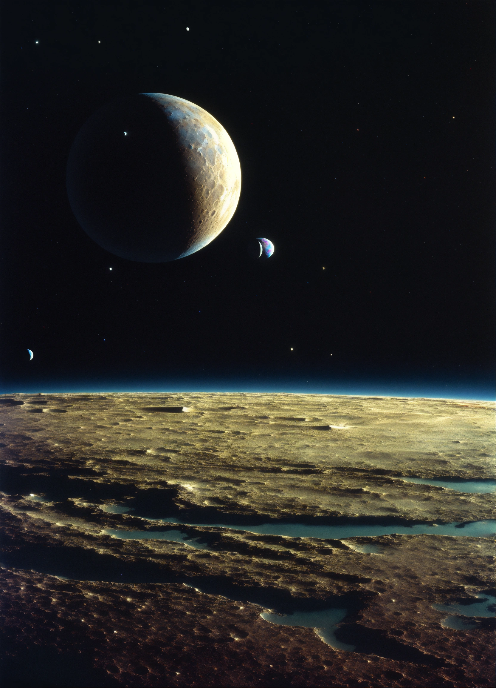 Lexica - Planet mercury with mariner 10 in orbit