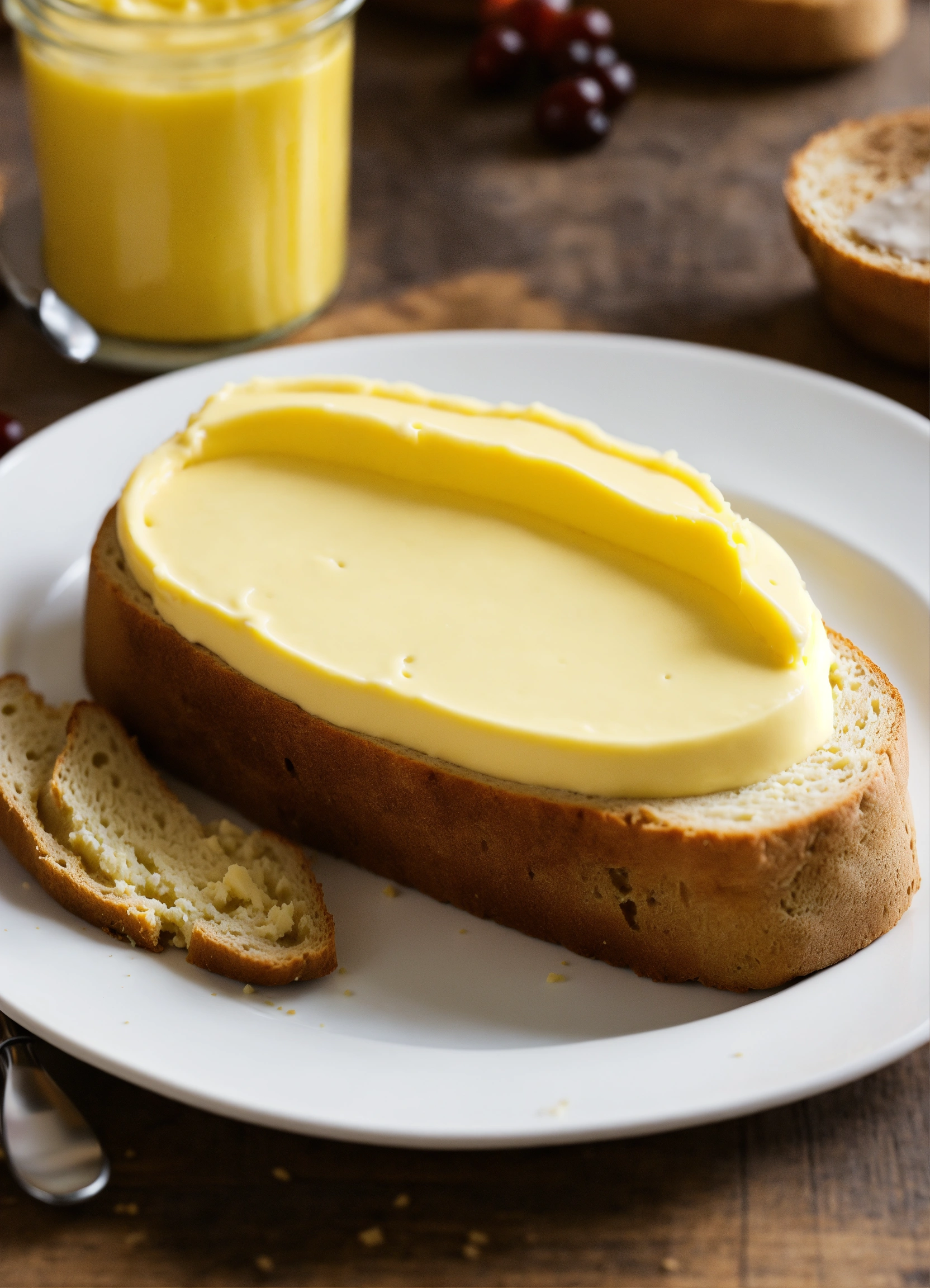 Lexica - Sneakers shaped butter, on the breakfast table, bread,