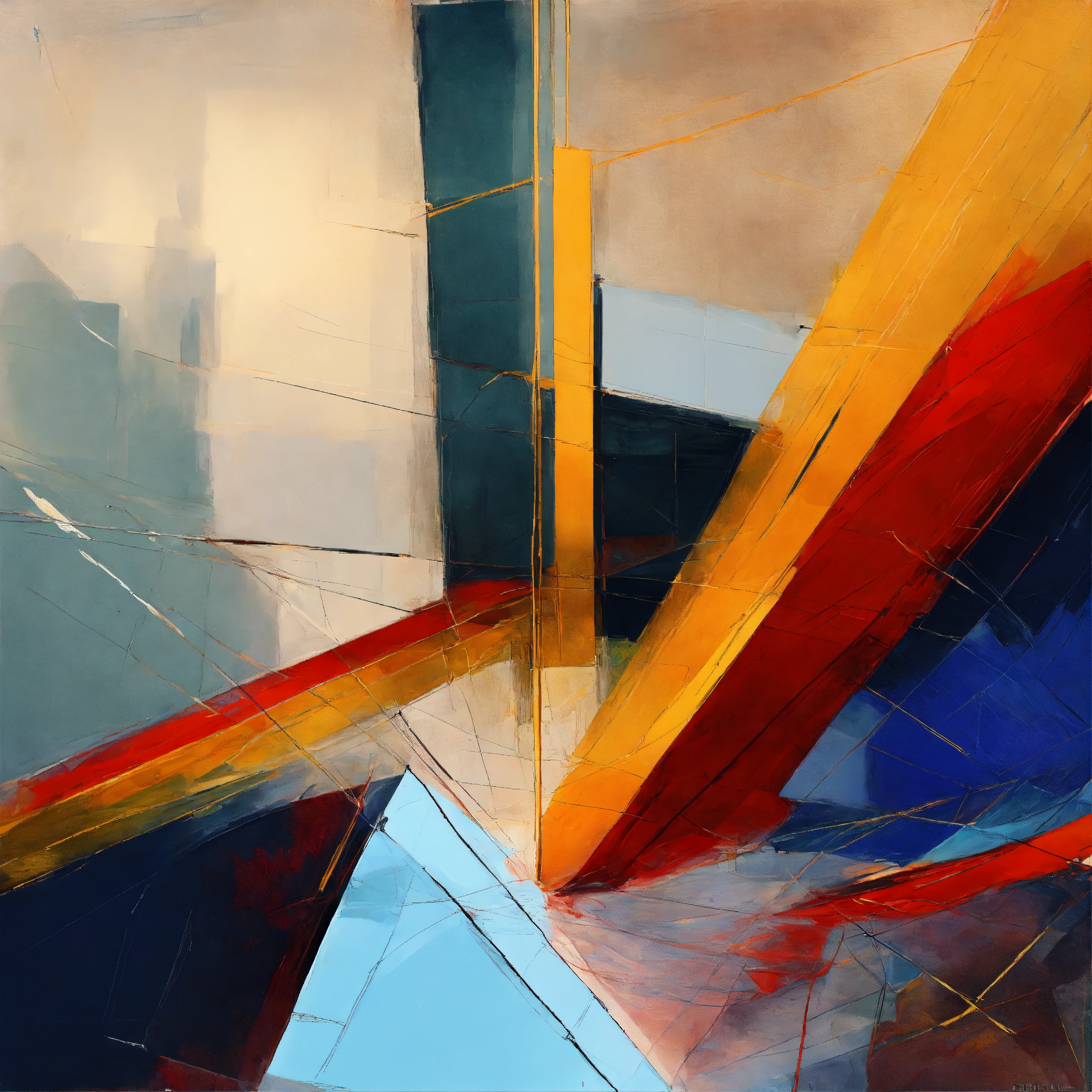 Lexica - Abstract, line art, oil painting, transparent, in style ...