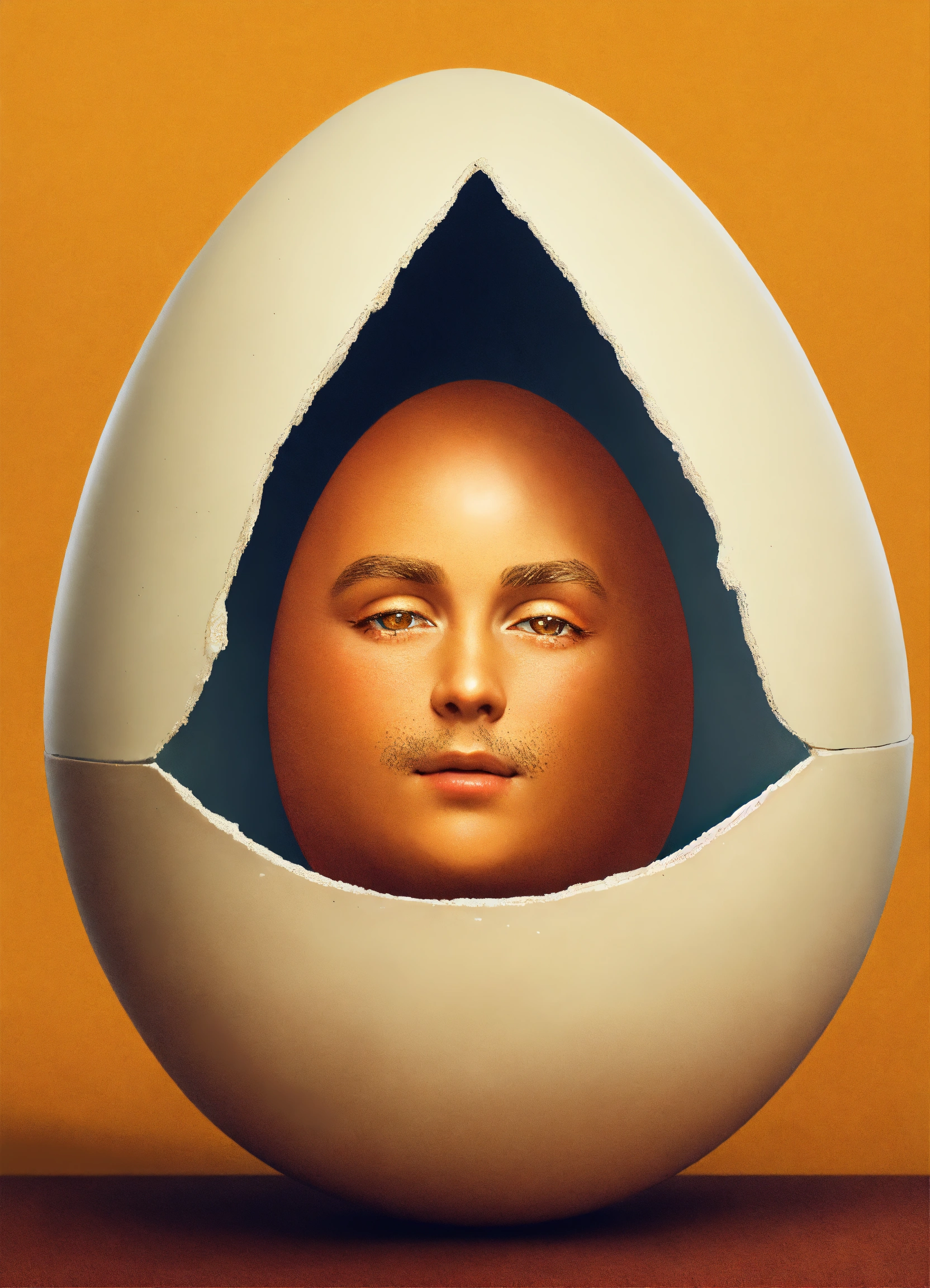 Lexica - Use an egg hatching with a face to make an image about get ...