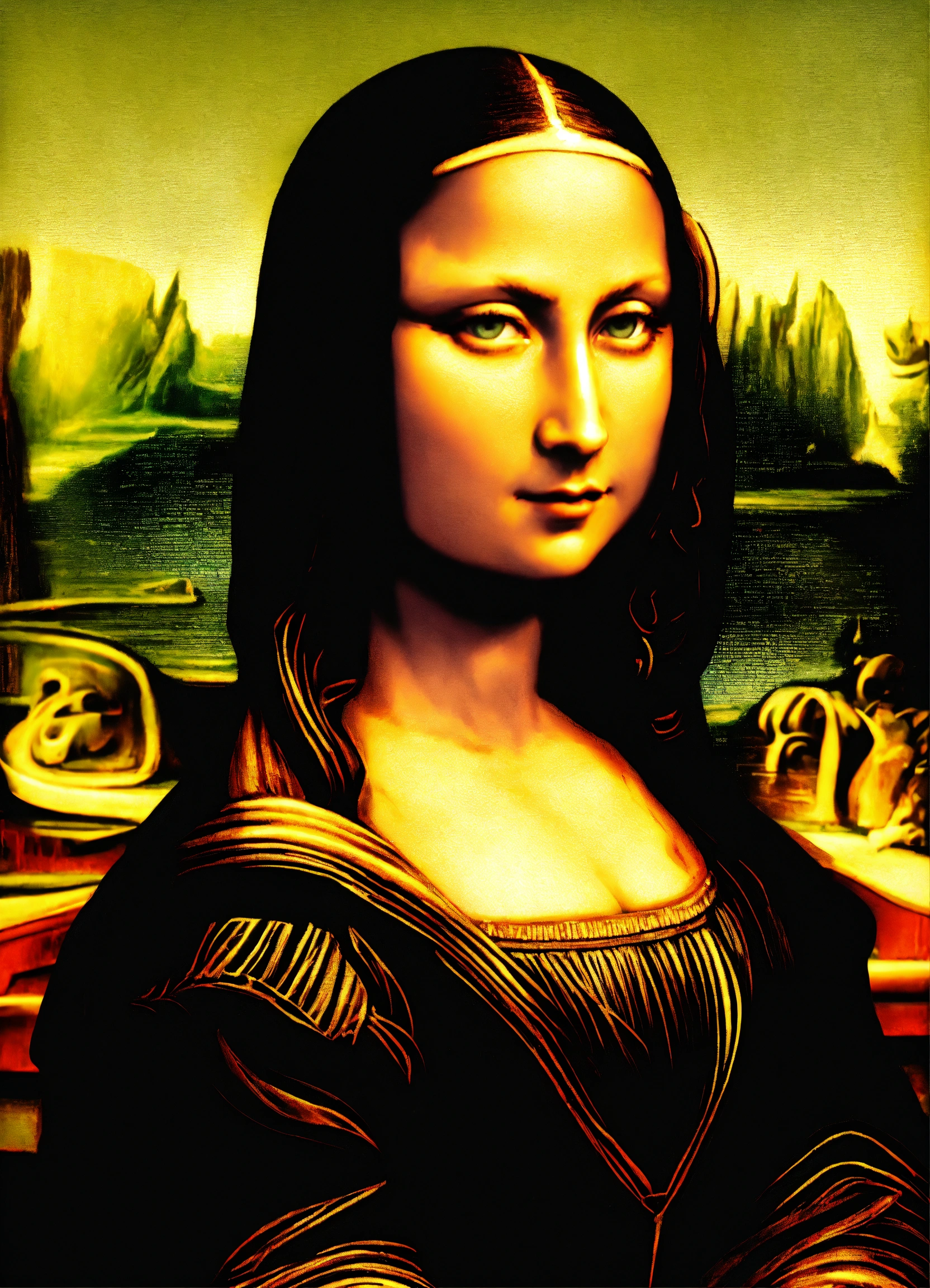 Lexica - Mona Lisa as a fitness modell, muscular, strong