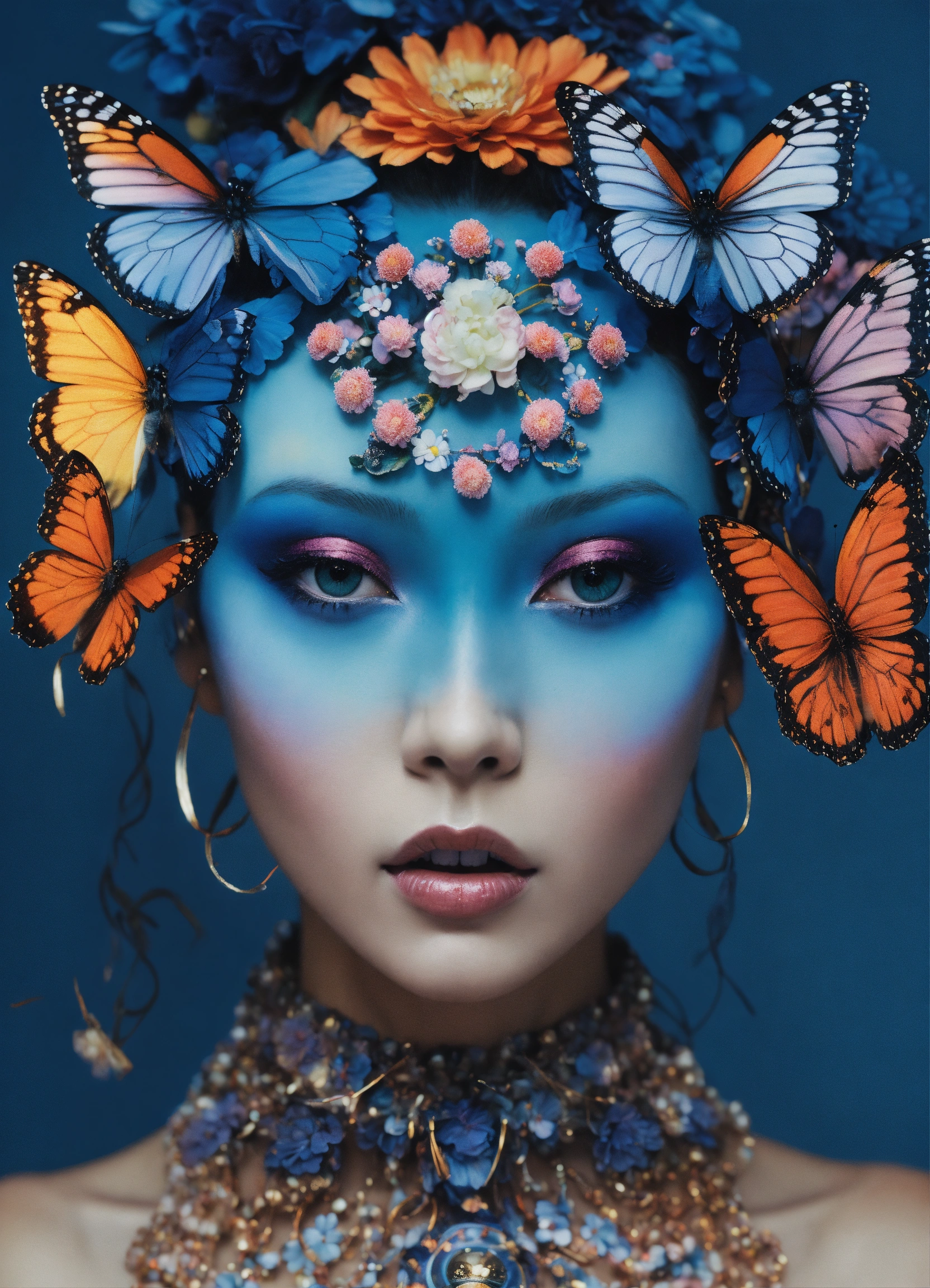 Lexica - Hot beauty creature girl face frontal symmetrical portrait ...