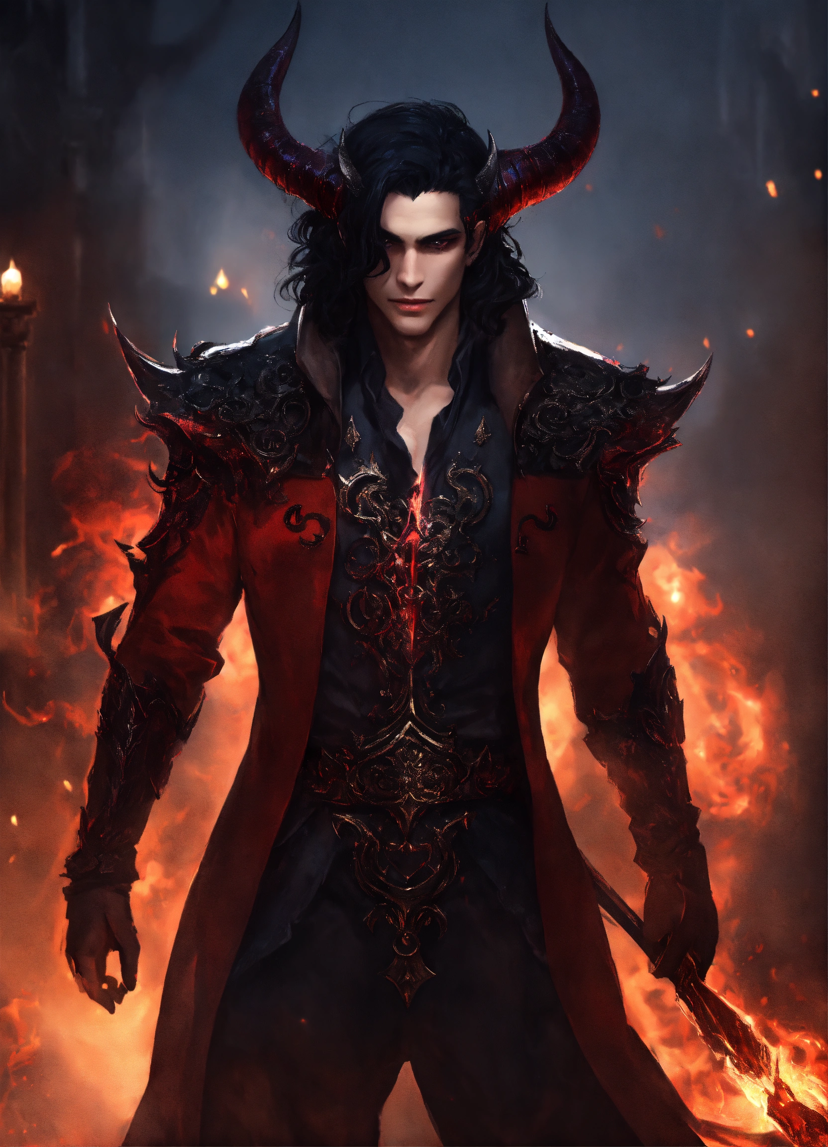 Lexica - Prince of hell, demon, male, Apollyon, human form, attractive