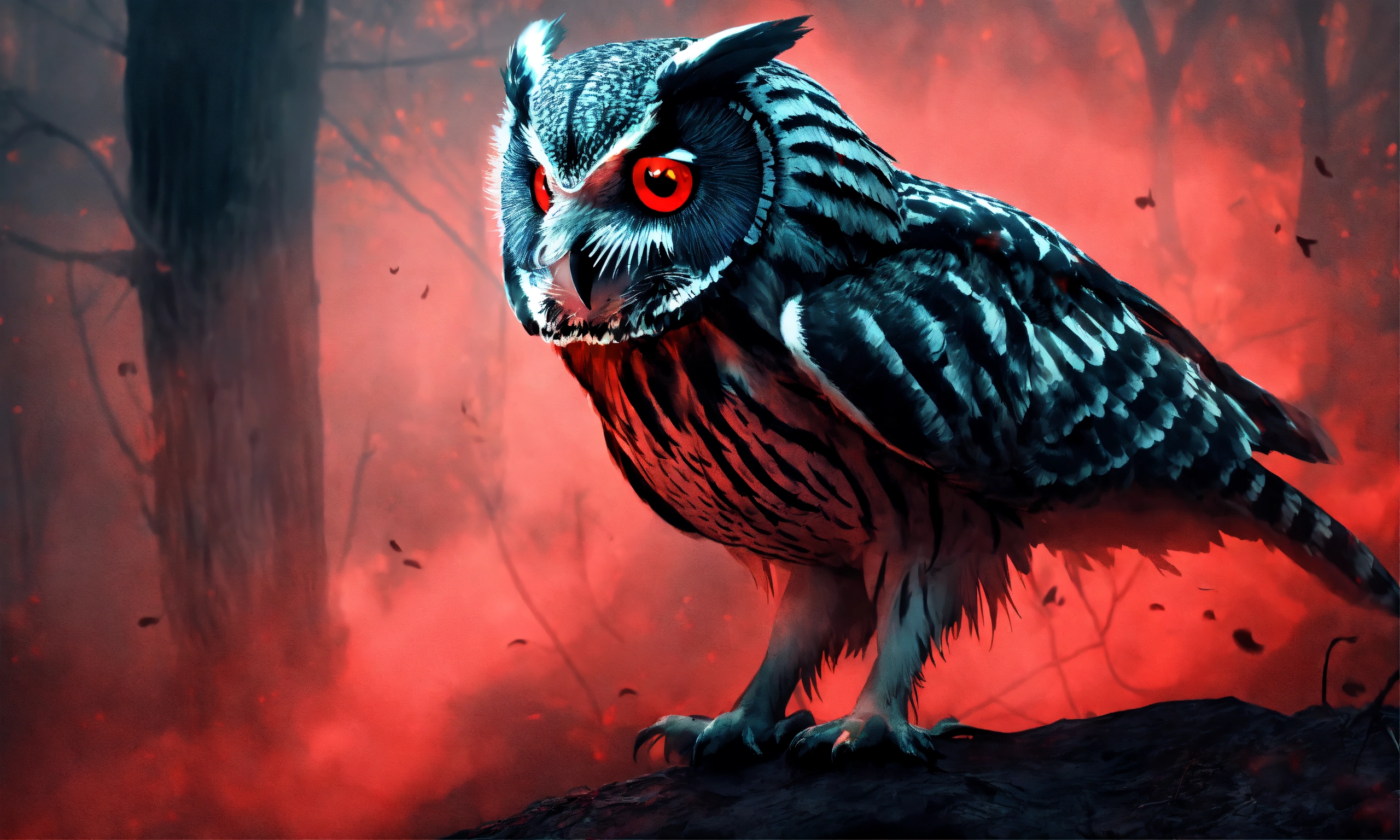 Lexica - Evil ferocious extraterrestrial predator owl in a lot of fog ...