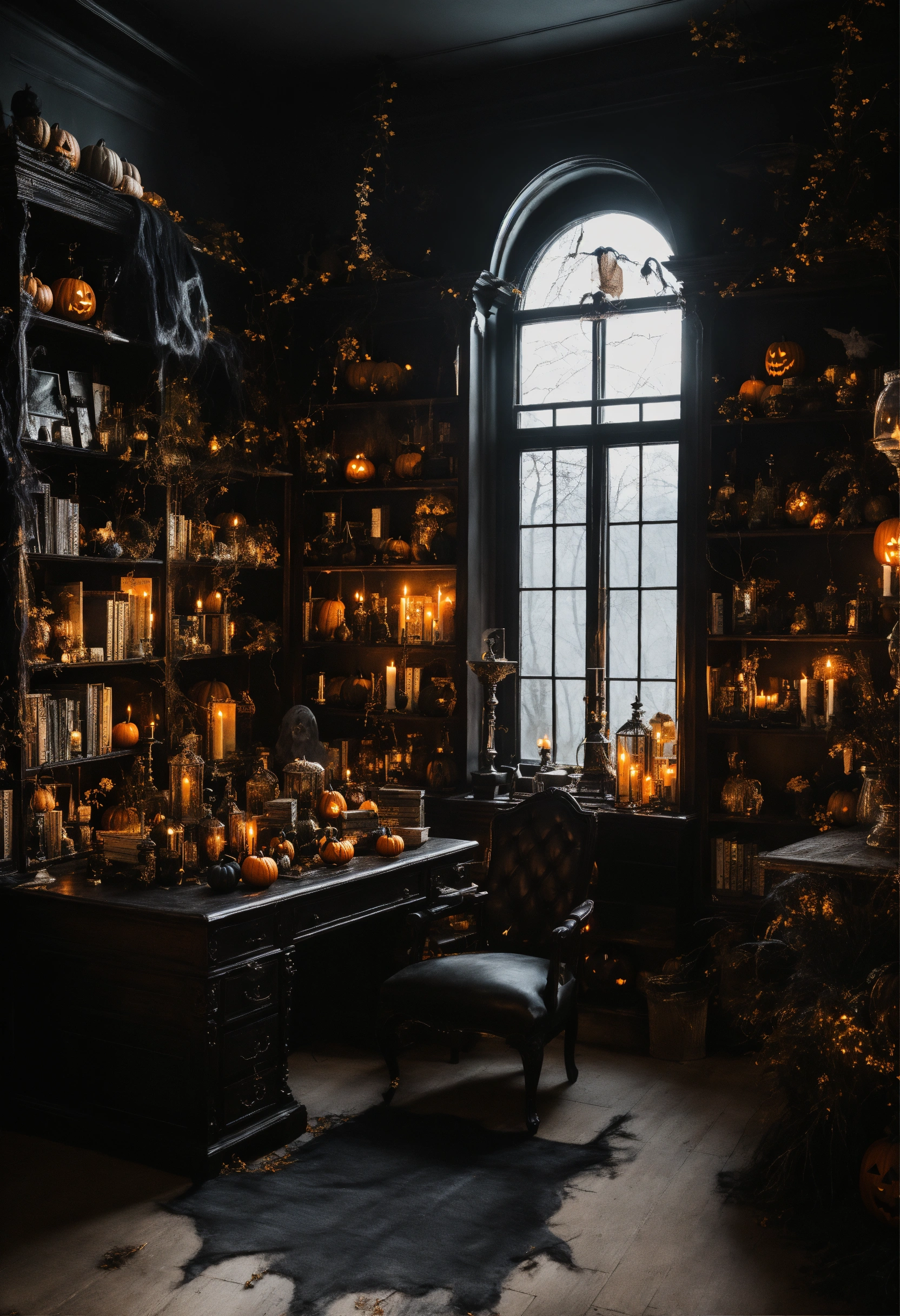 Lexica - Halloween decorations, interior design, black everything ...