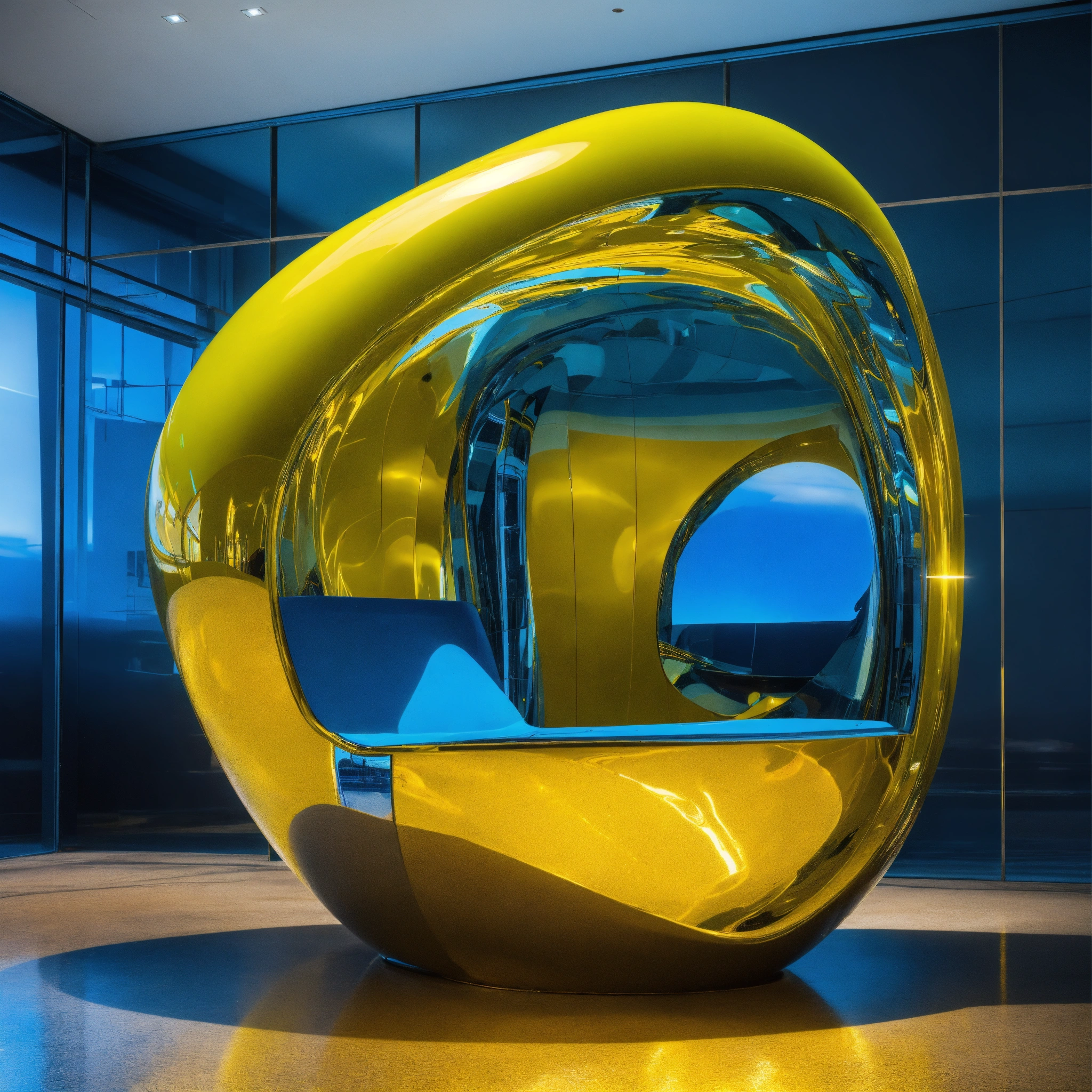 Lexica - Metallic and glassy surface, vivid tones of blue and yellow ...