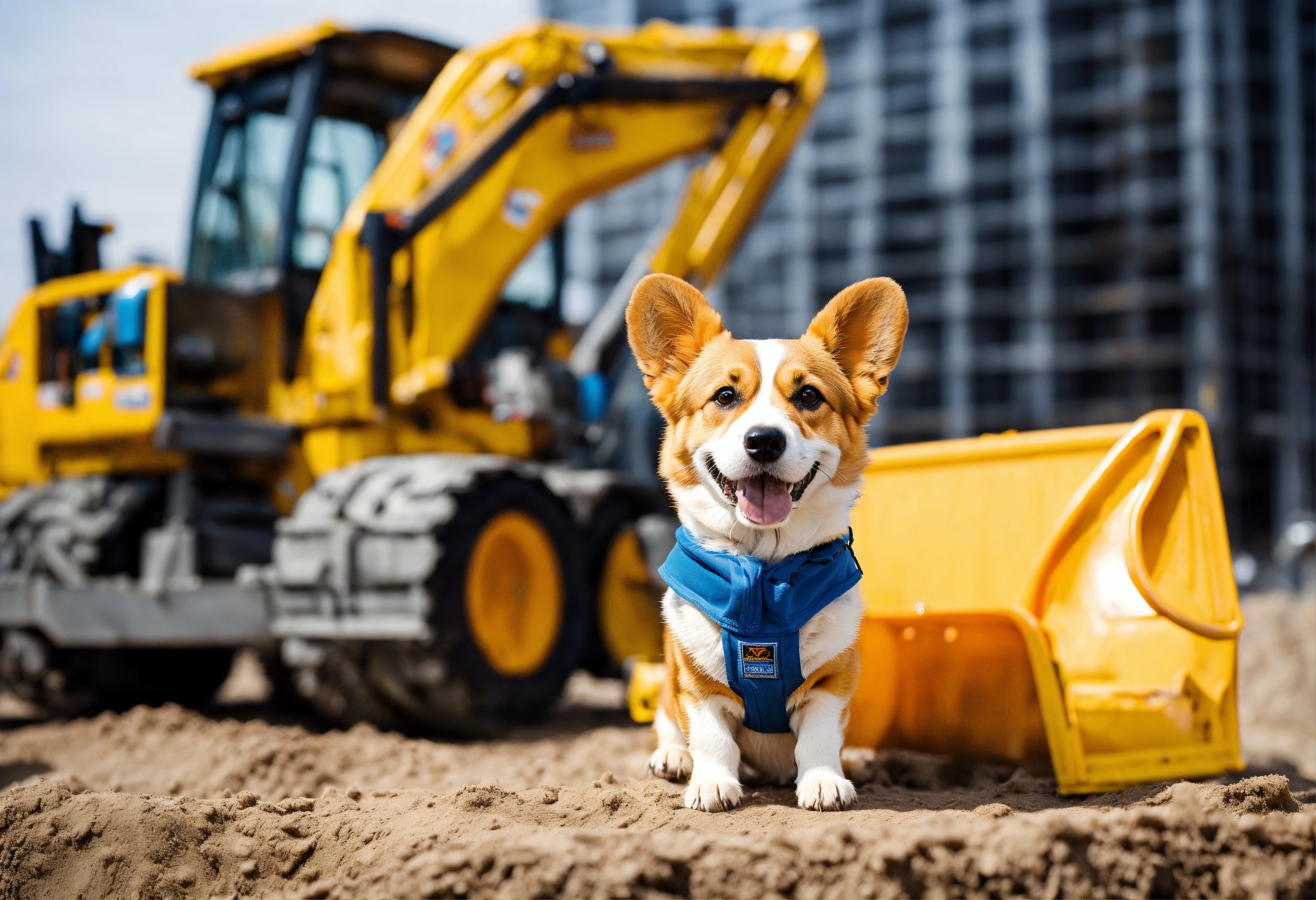 Lexica - Corgi construction worker