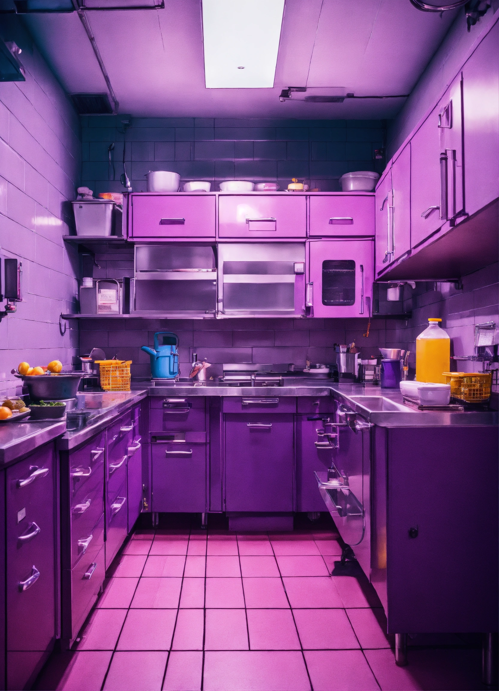 Lexica - Purple color plumber working restaurant kitchen or a large ...