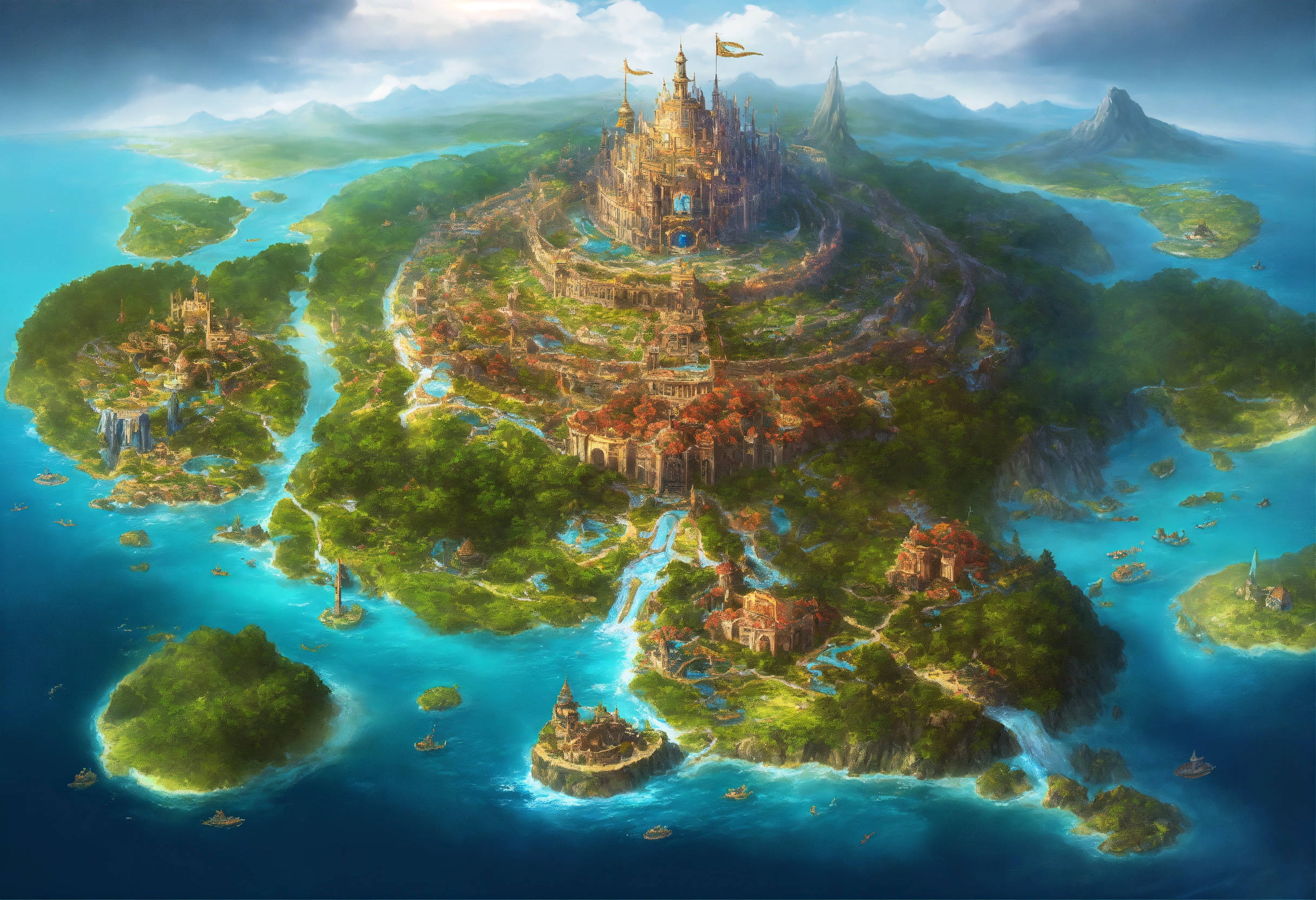 Lexica - Fantasy Map of a magical world called Eden, with 9 kingdoms ...