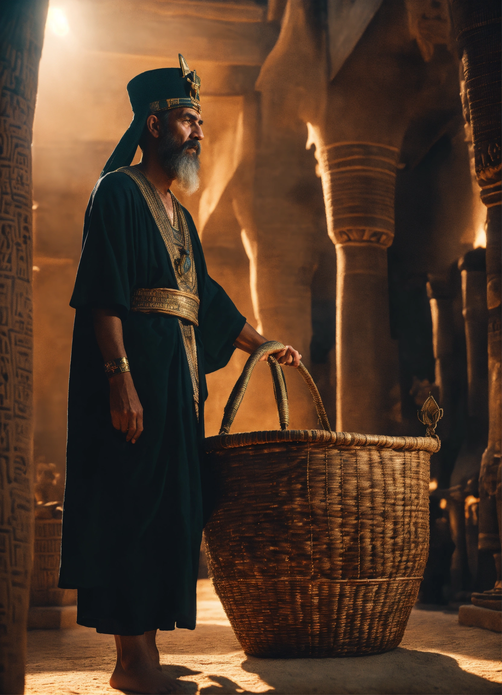 Lexica - An epic fantasy scene in ancient Egypt featuring an old ...