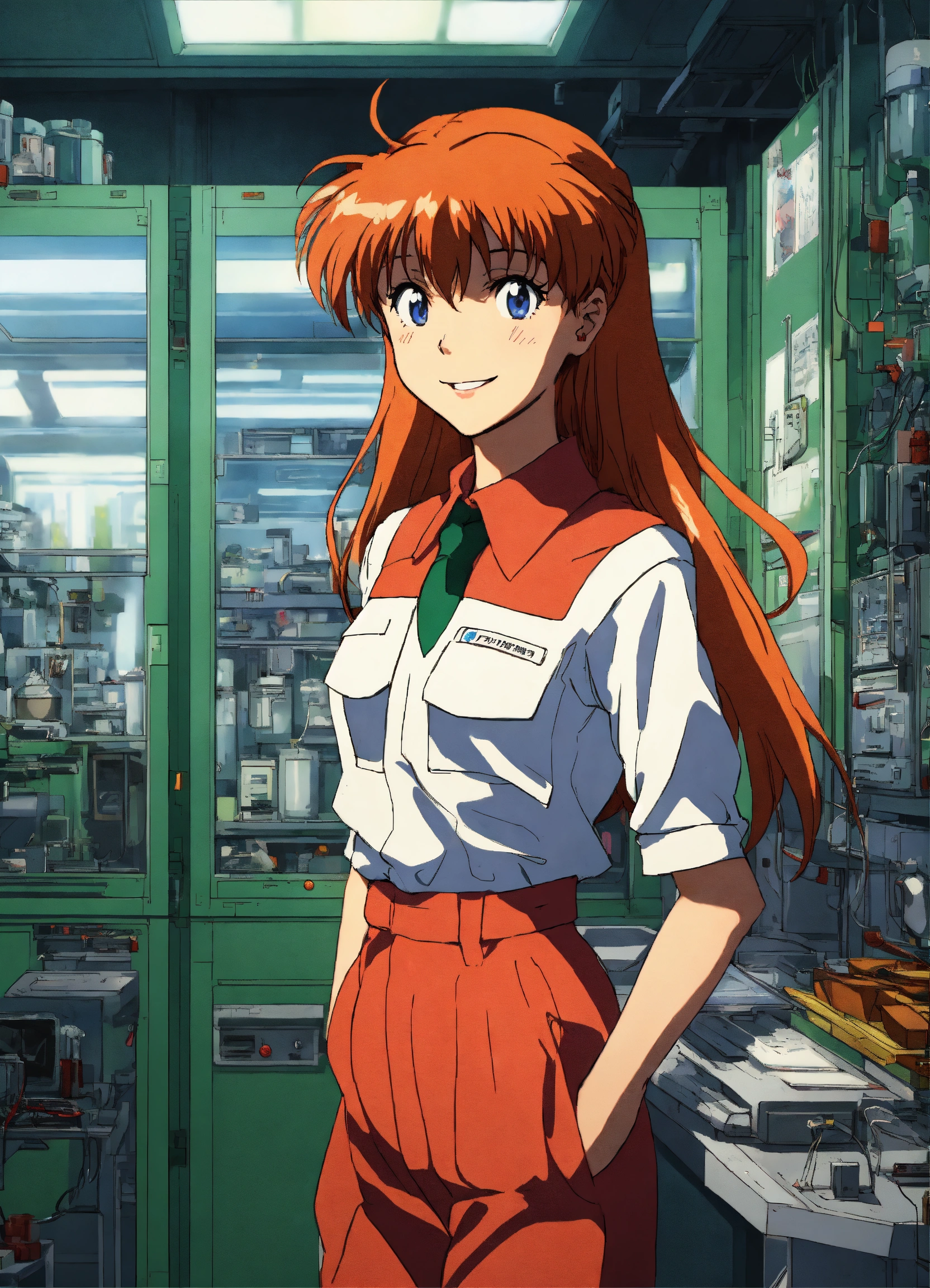 Lexica - Anime illustration of smiling happy Asuka Langley Soryu from ...