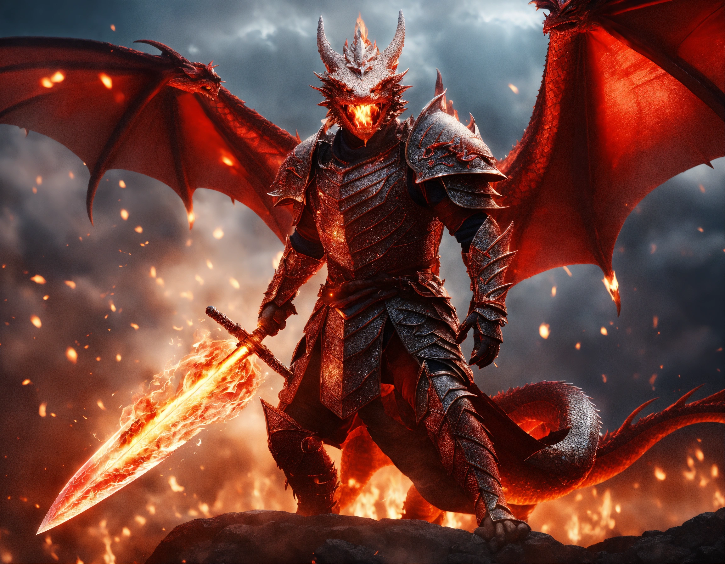 Lexica - Glowing red eyes knight with a white armor and 85% ...