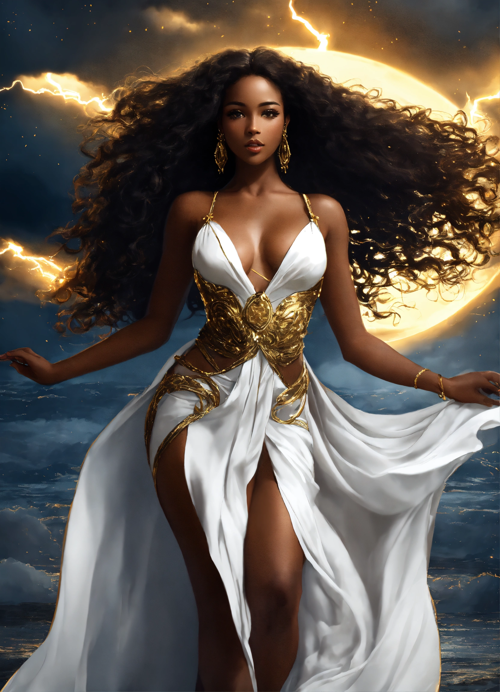 Lexica - Full body beautiful black goddess woman Beautiful Gorgeous Goddess with gorgeous dark ...