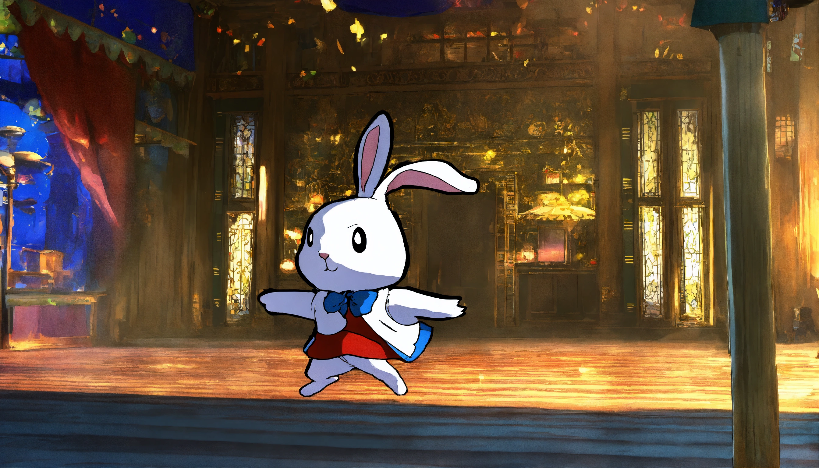 Lexica - Anime white rabbit dancing