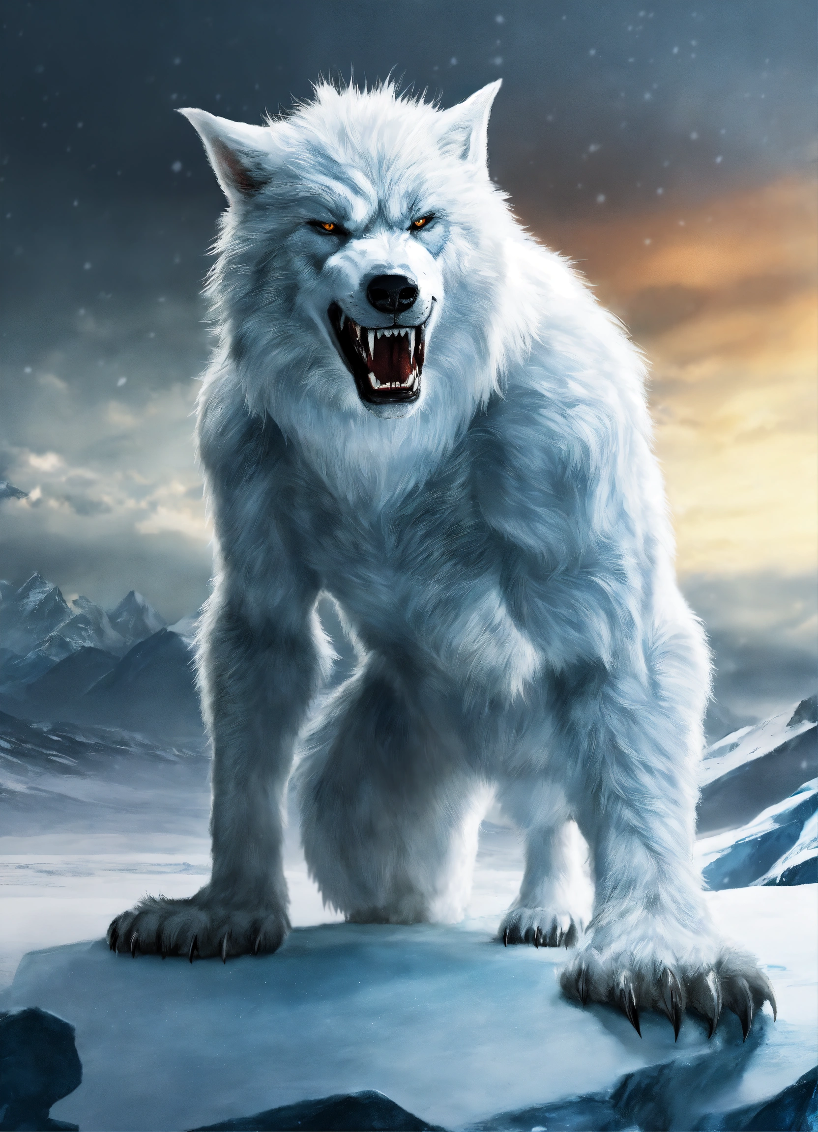 Lexica - White werewolf with claws and fur ice powers, ice, arctic ...