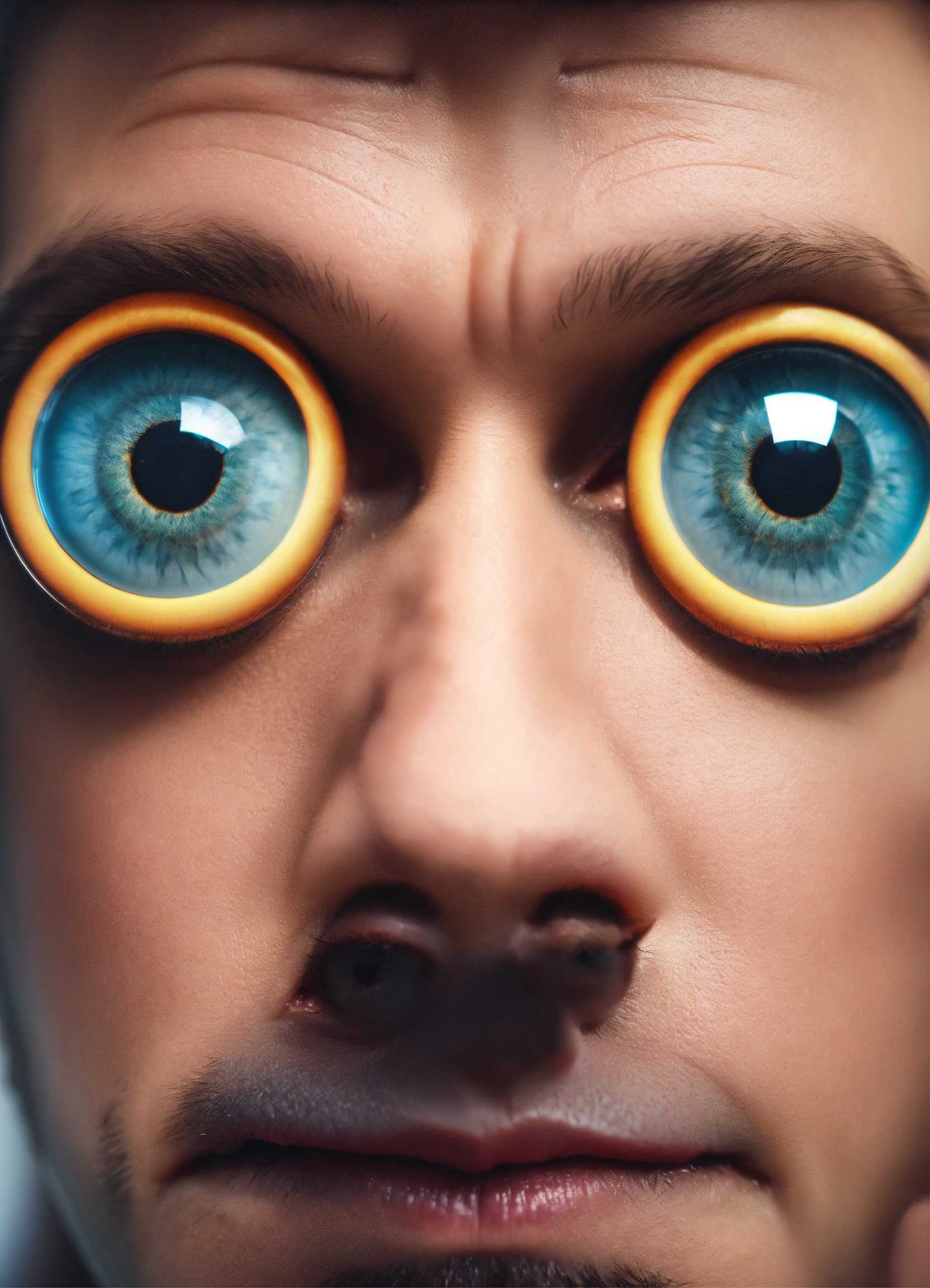 Lexica - Hypnotized man starring, with large cartoon spinning eyes ...