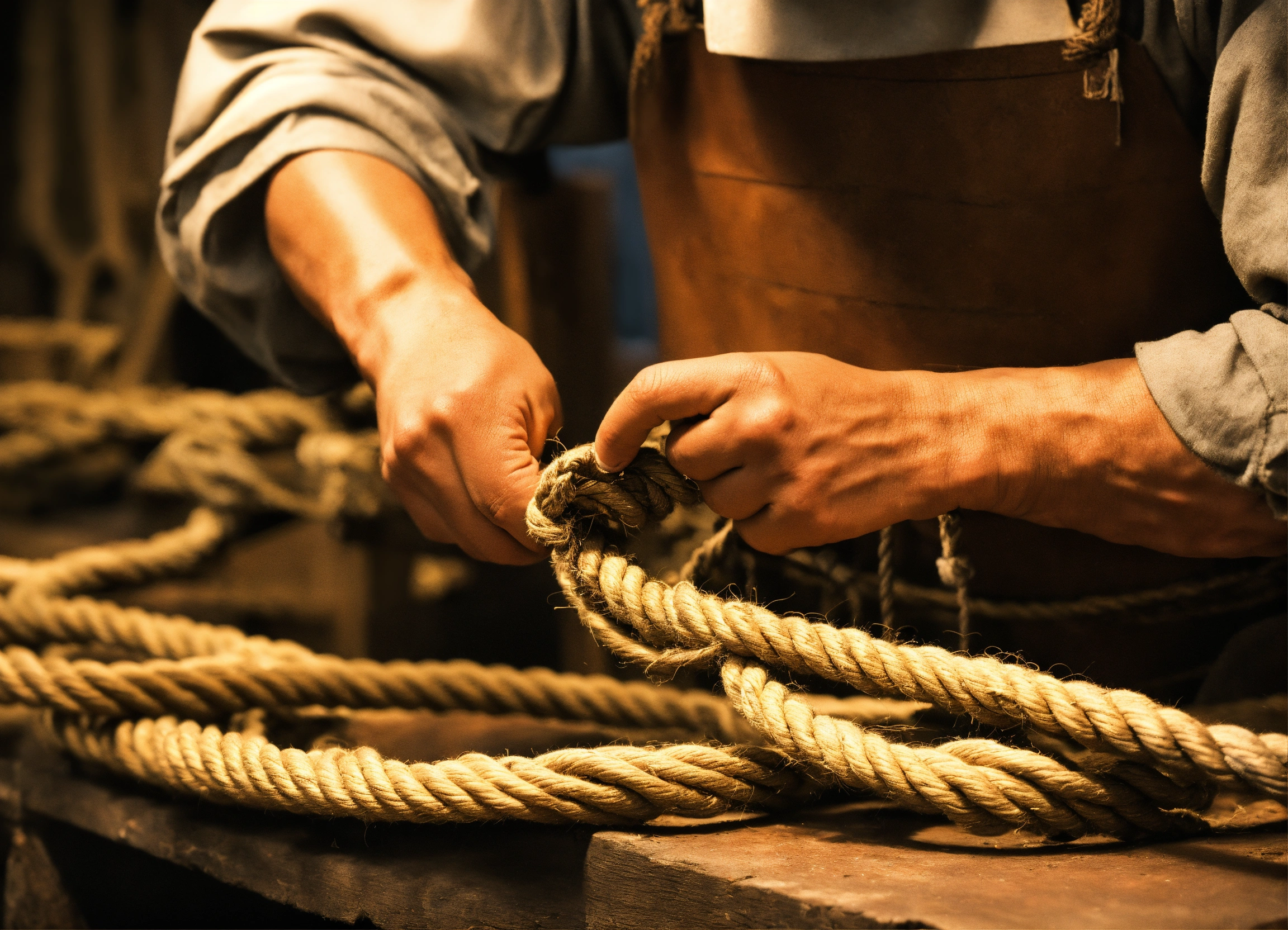 Lexica - Manufacturing of a rope by a Scandinavian from the 12th century