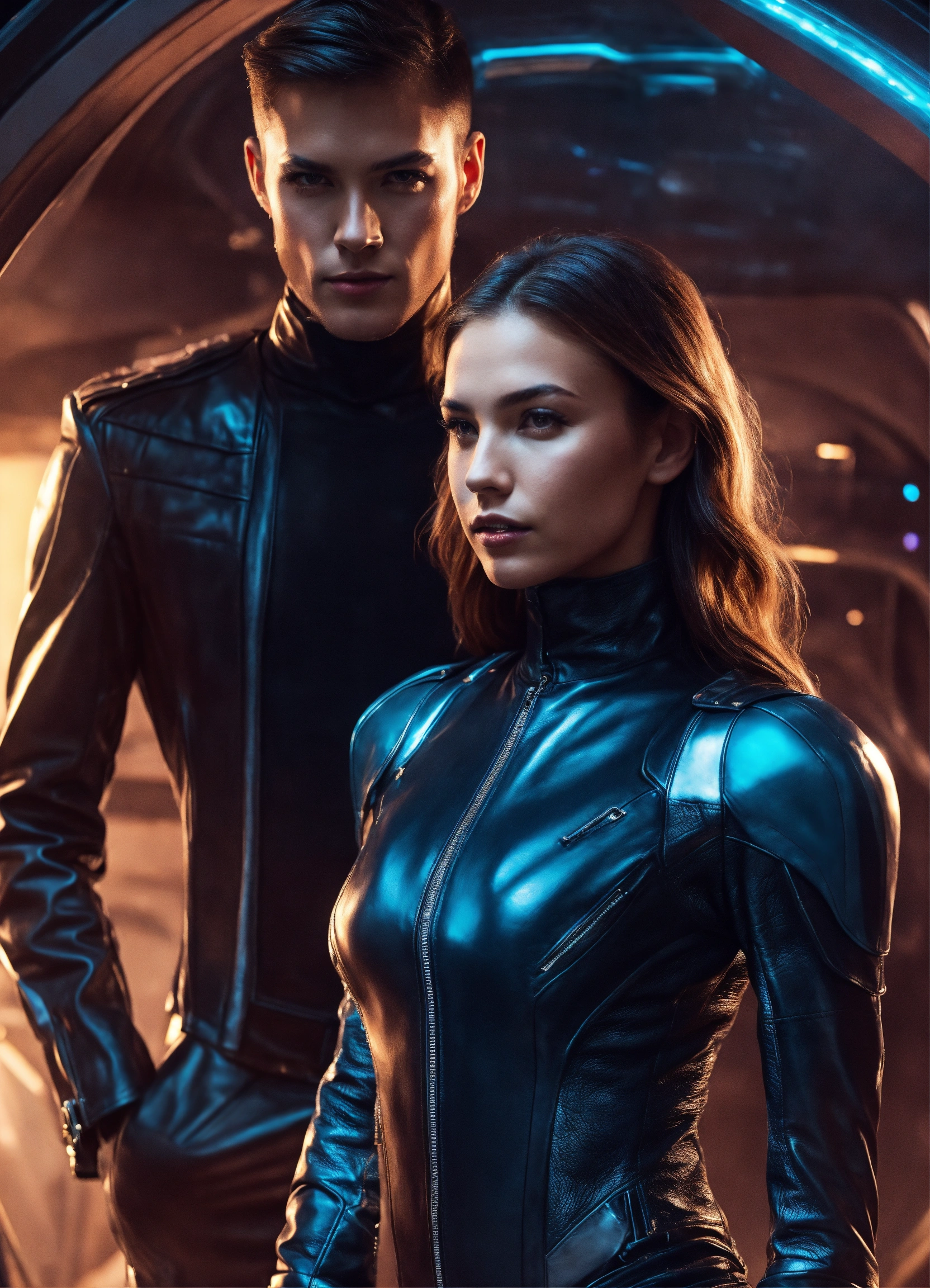 Lexica - The man is tall, broad-shouldered, courageous, the girl is ...