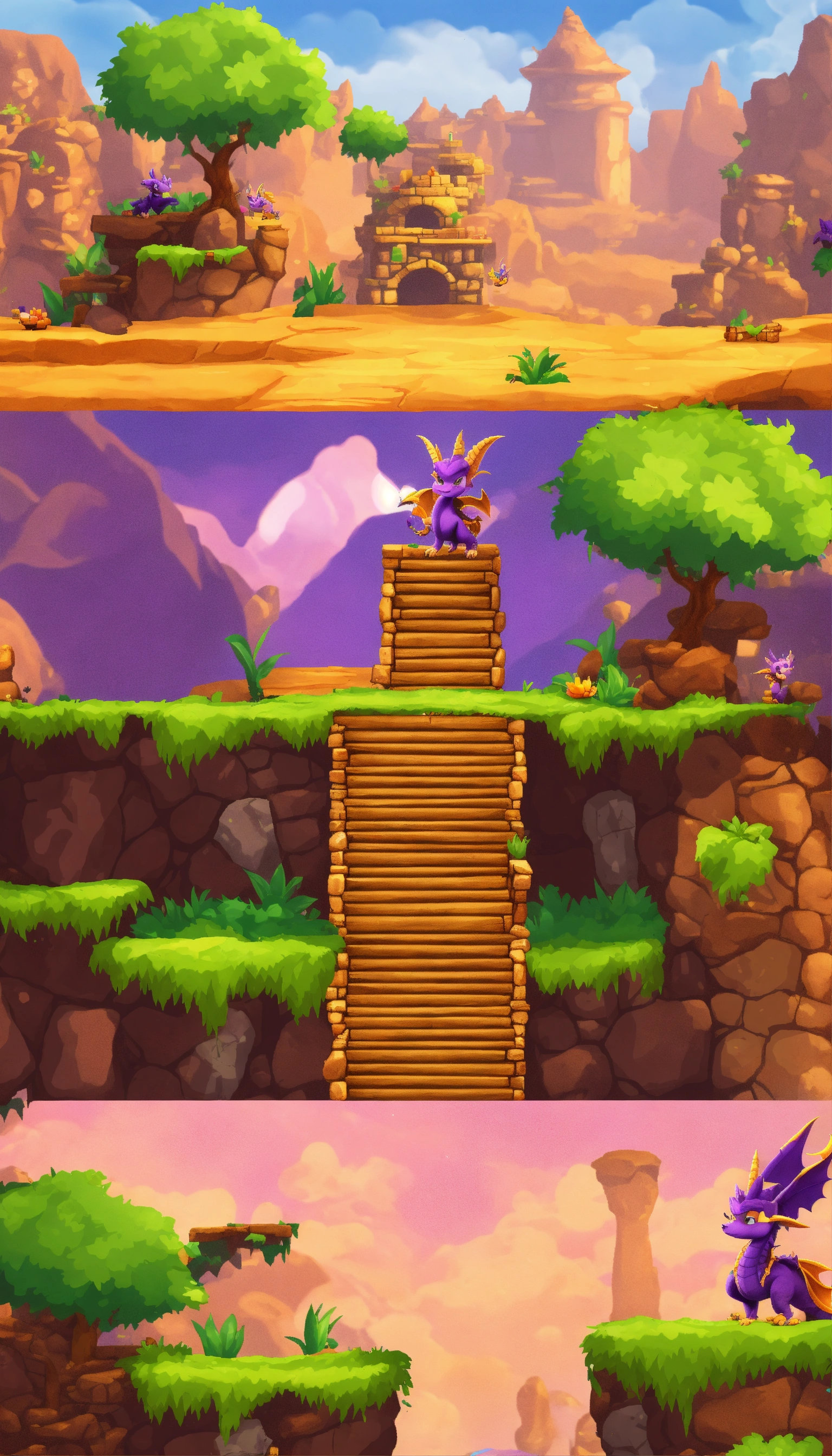 Lexica - Side-scrolling Spyro style platform game