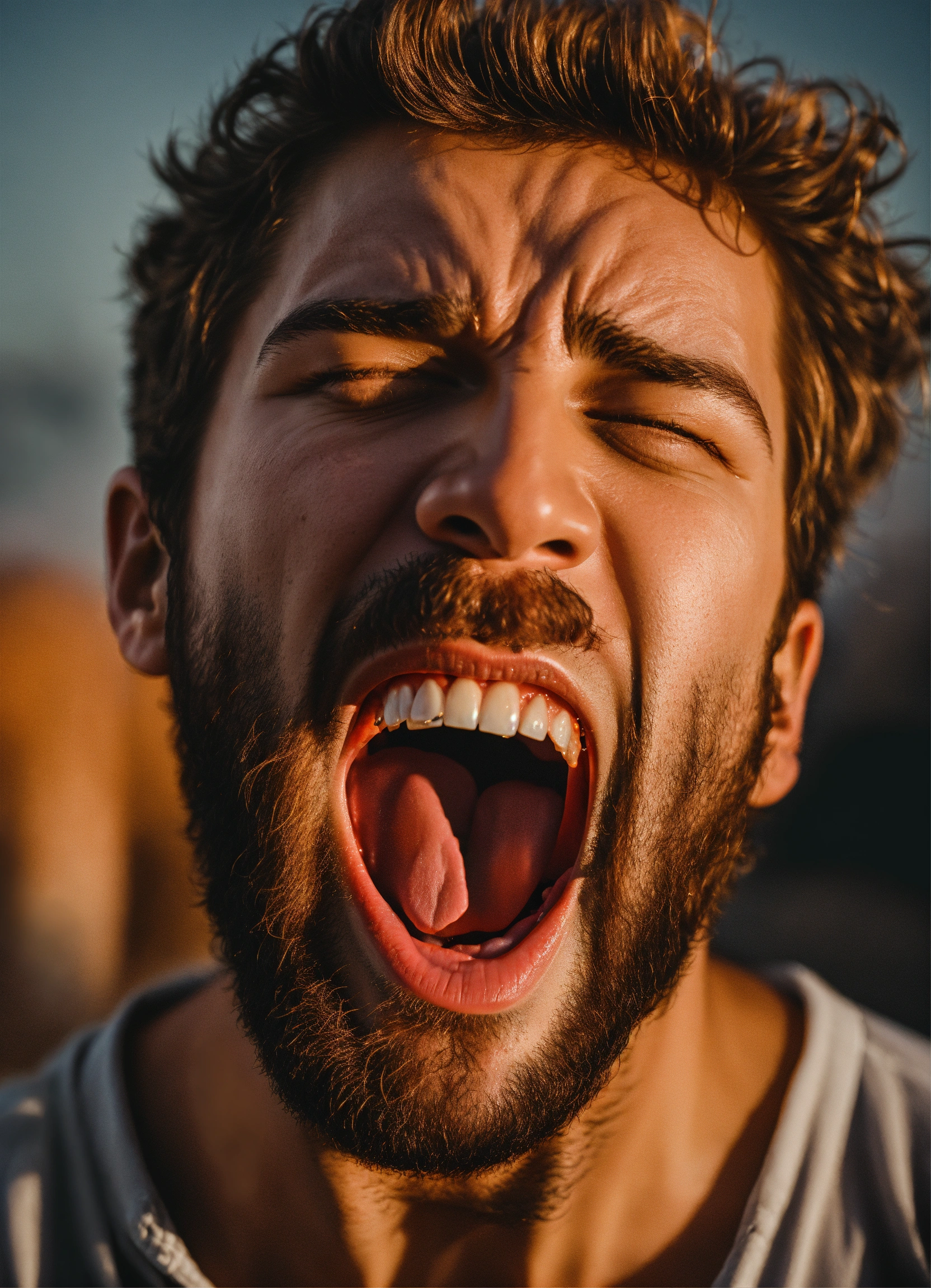 Lexica - Man screaming with pain